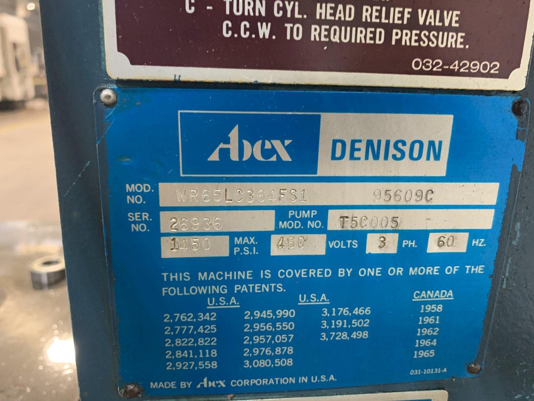 6-Ton Denison Model WR65LC364F Bench Mounted Hydraulic Press | Adams ...