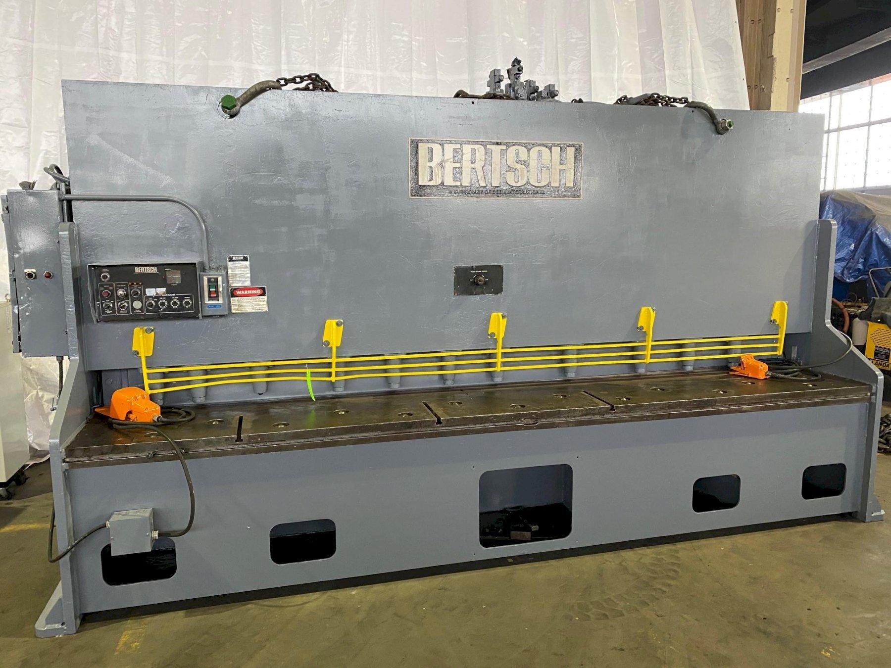 12′ x 1/2″ BERTSCH HYDRAULIC POWER SQUARING SHEAR | G-2000 Inc.