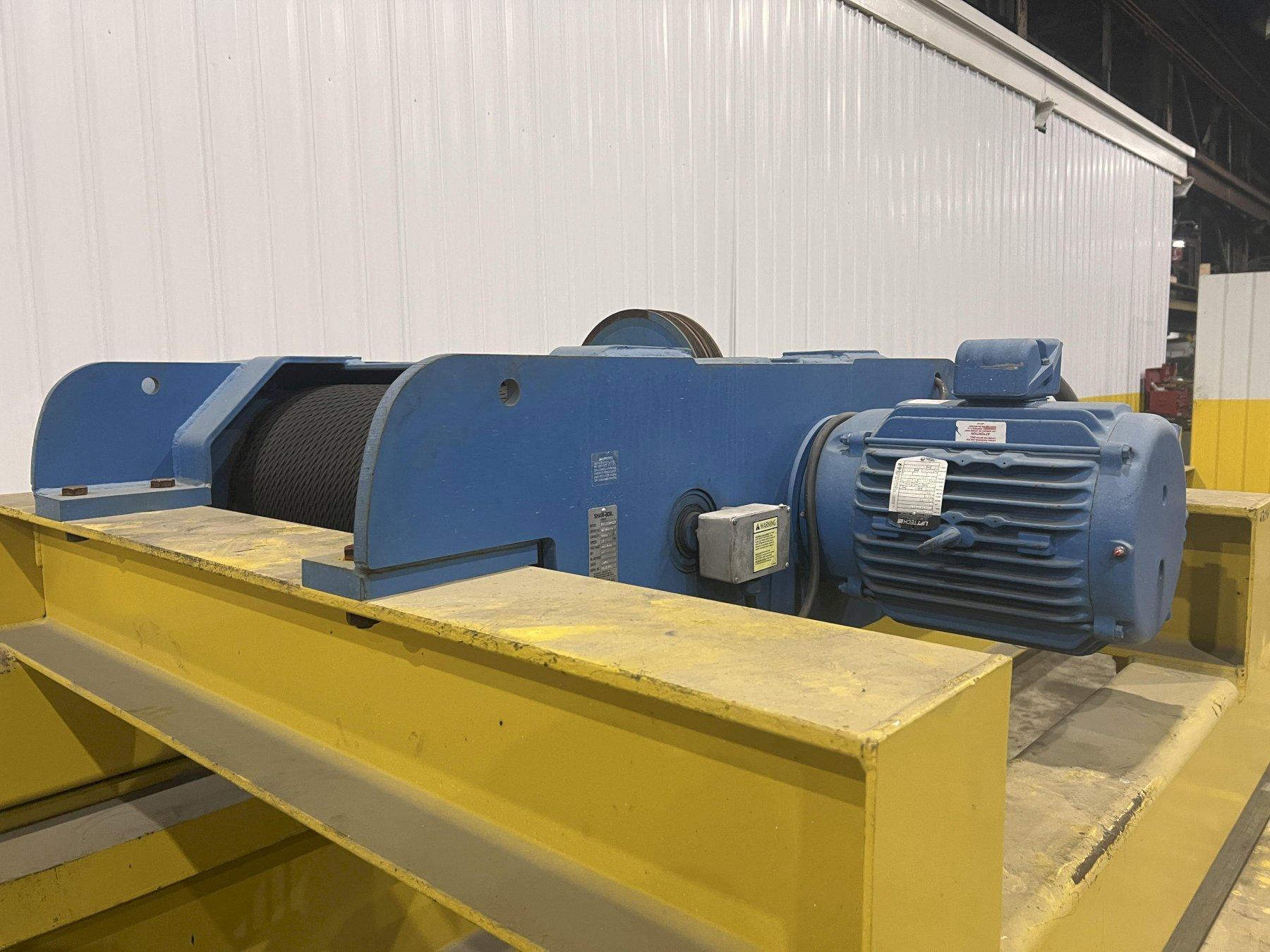 15 TON X 50′ PROSERV DOUBLE GIRDER OVERHEAD BRIDGE CRANE W/ SHAW-BOX ...