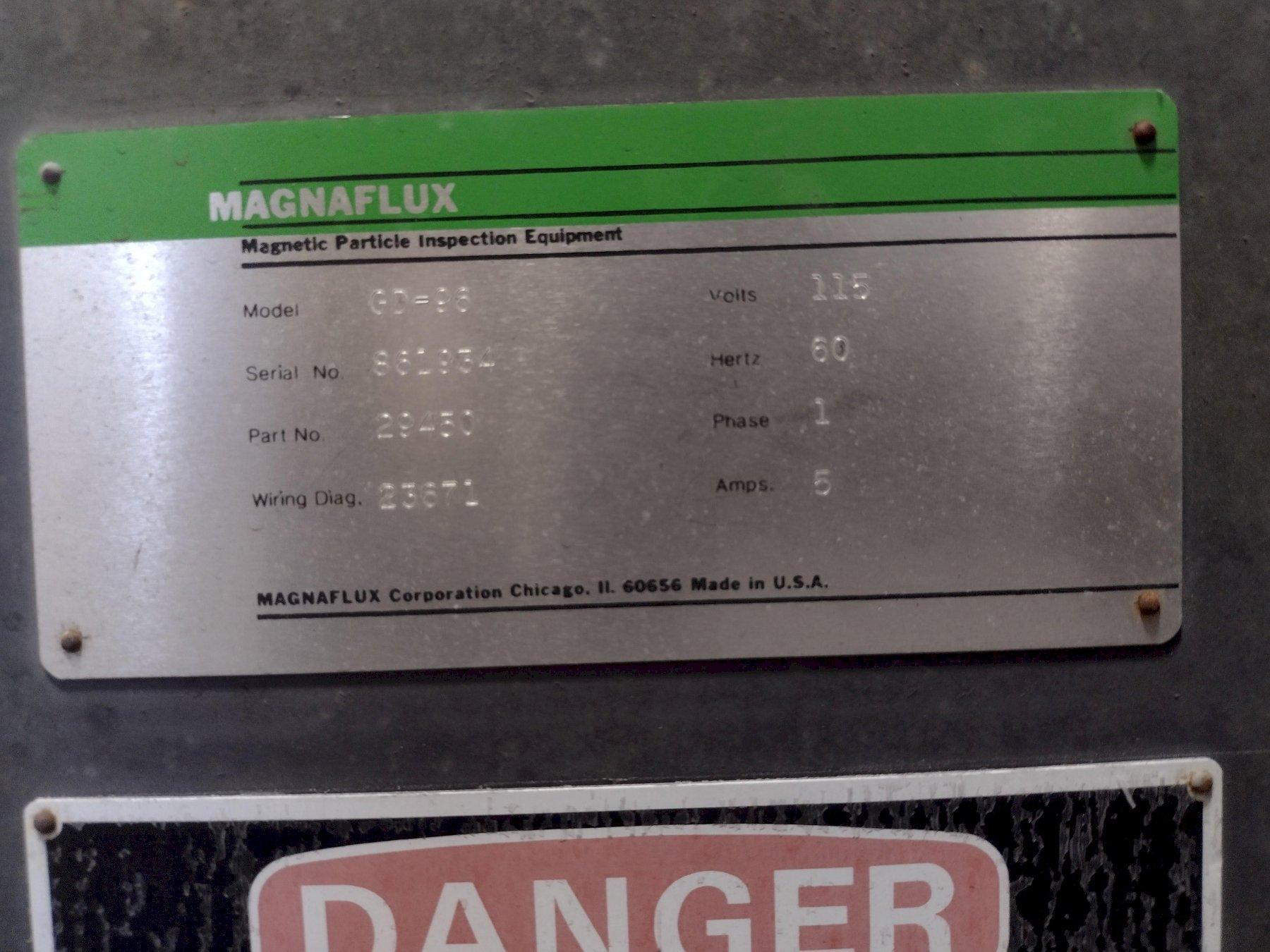 MAGNAFLUX MODEL #H-820 MAGNETIC PARTICLE INSPECTION MACHINE: STOCK #17322