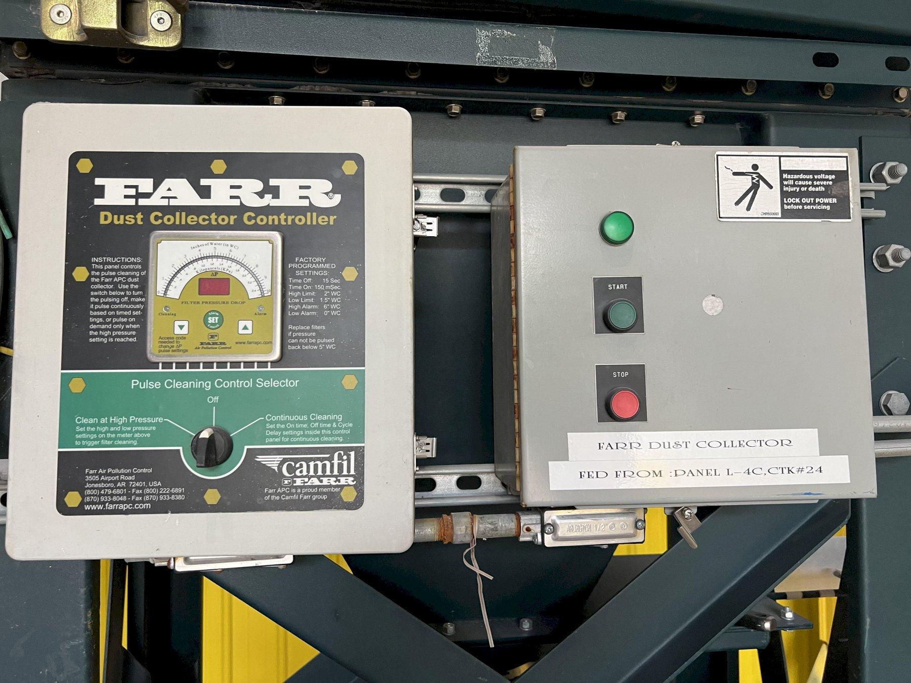 1500 CFM FARR CAMFIL MODEL #GS2 GOLD SERIES DUST COLLECTOR SYSTEM ...