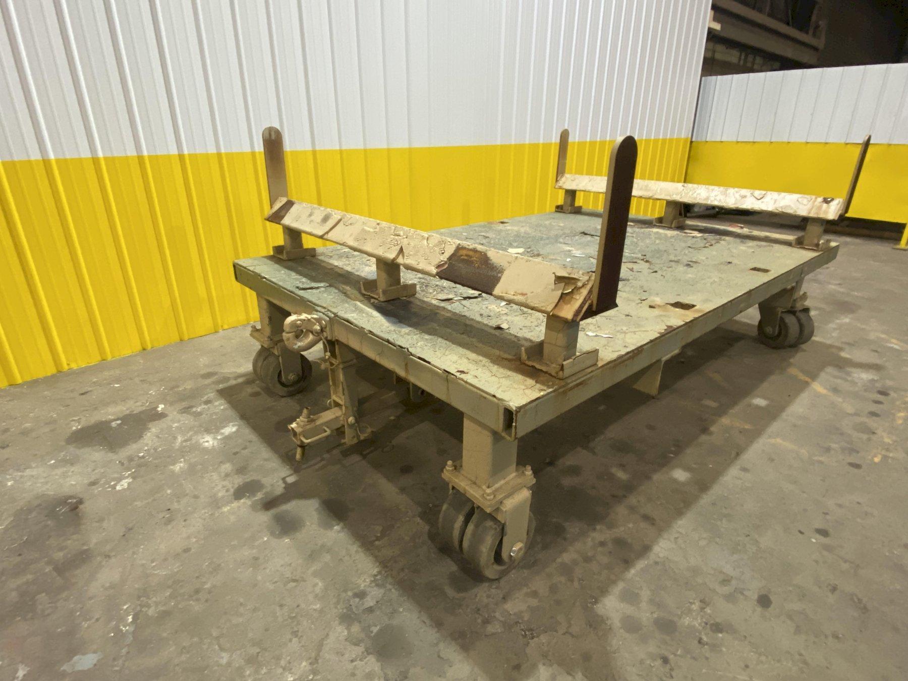 10,000 LBS X 120” X 78” HEAVY DUTY ROLLING TRANSFER CARTS: STOCK #19980