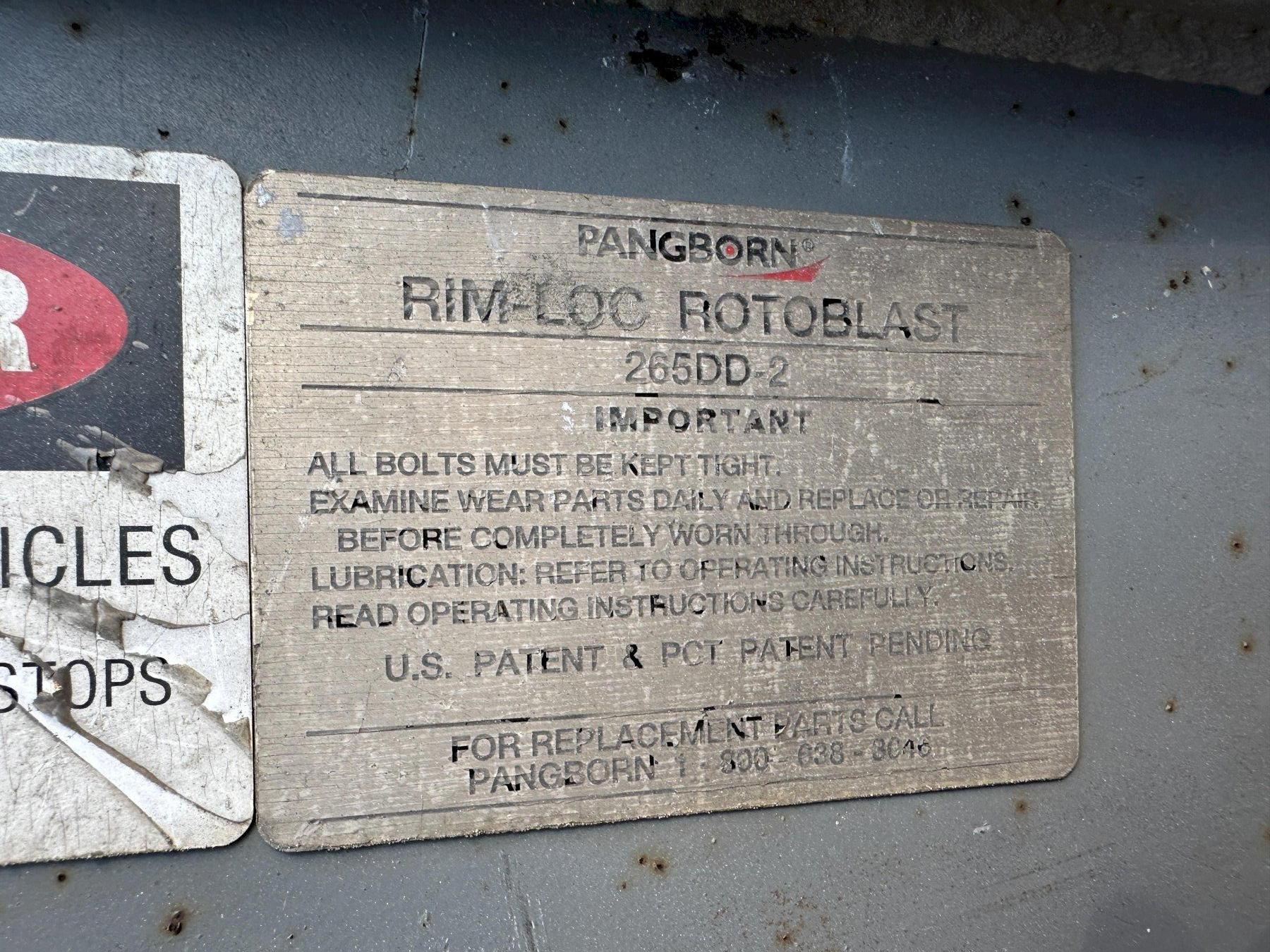 48″ X 96″ X 8 WHEEL PANGBORN MODEL #ES-1838-22 ROLLER CONVEYOR PASS ...