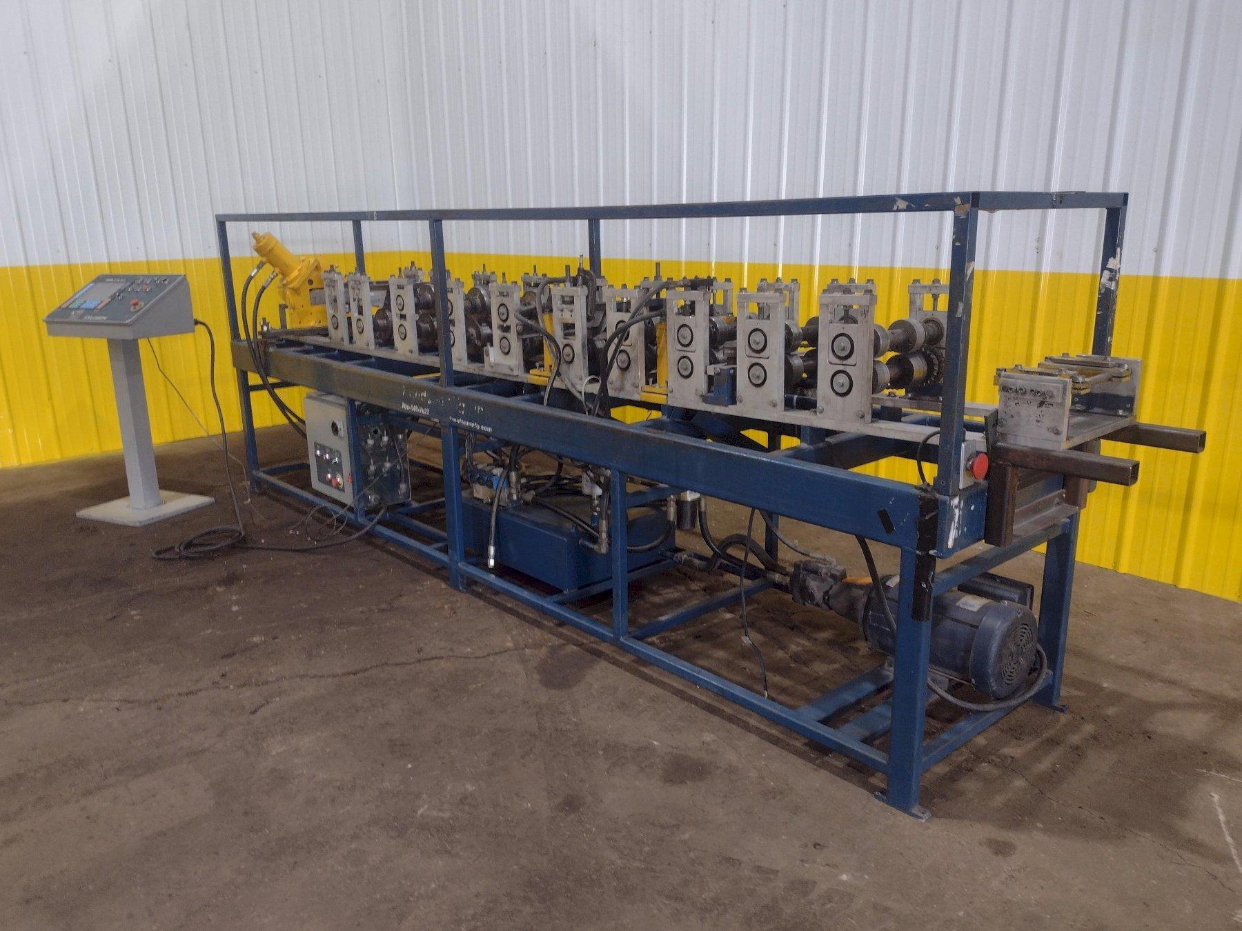 12 STAND X 10″ KNUDSON STUD & TRACK FRAMING ROLLFORMER, WITH AMS XL 200 ...