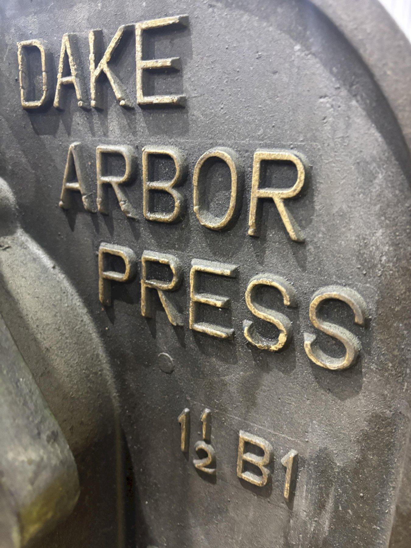 DAKE MODEL 1-1/2 B1 ARBOR PRESS: STOCK #22500