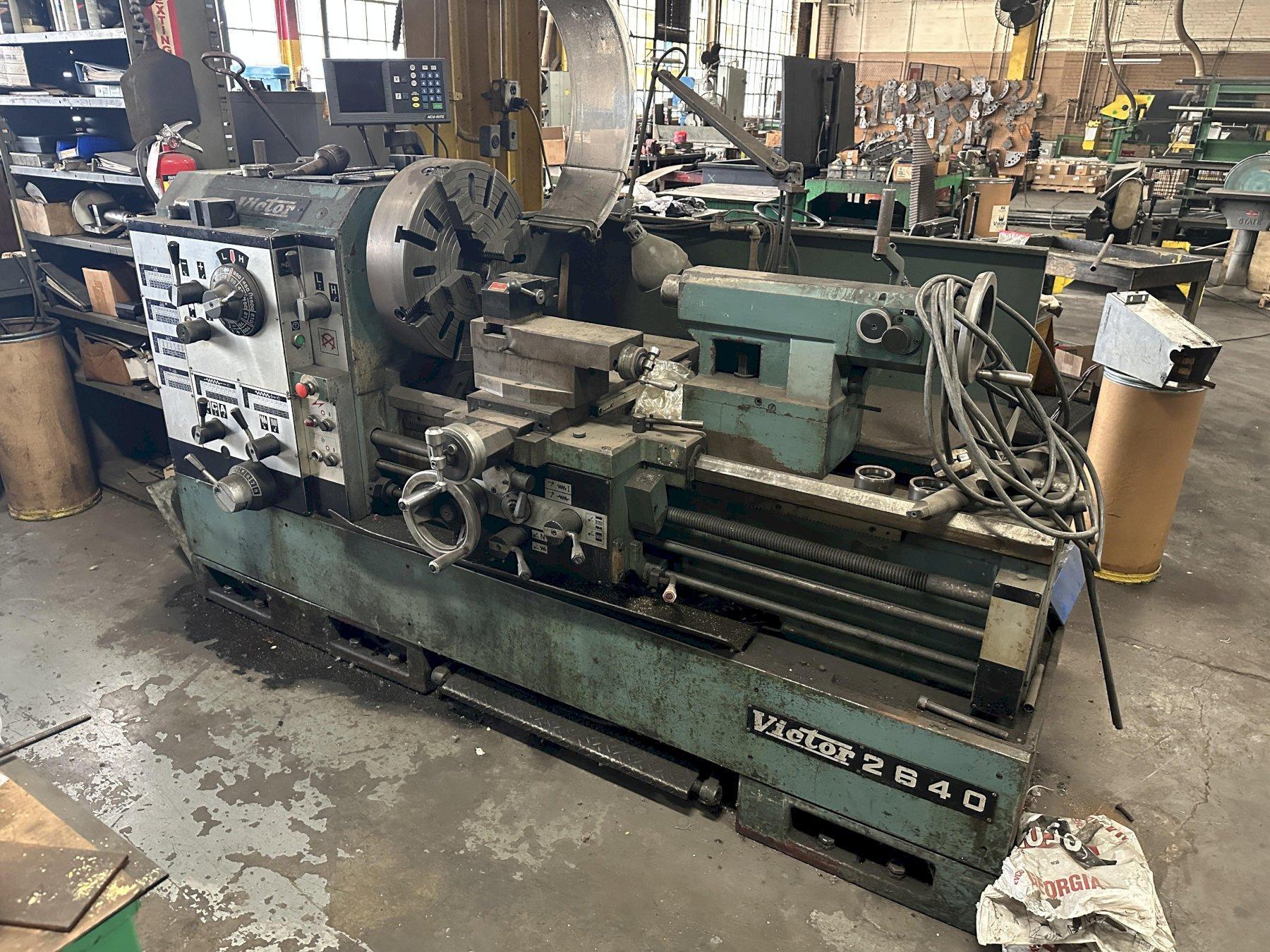 26″ X 40″ VICTOR MODEL 2640 ENGINE LATHE: STOCK #22262