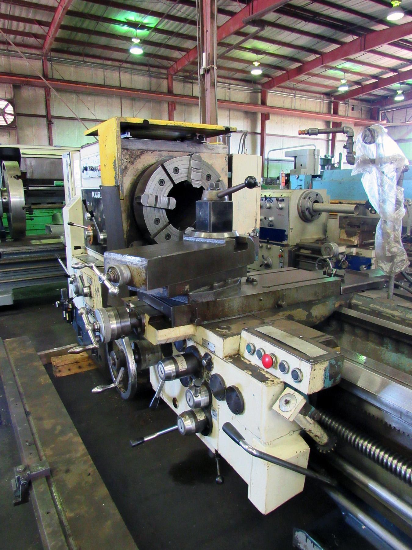 USED, 32″ X 118″ KURAKI MODEL LC-403 30 HOLLOW SPINDLE LATHE WITH 12.5 ...