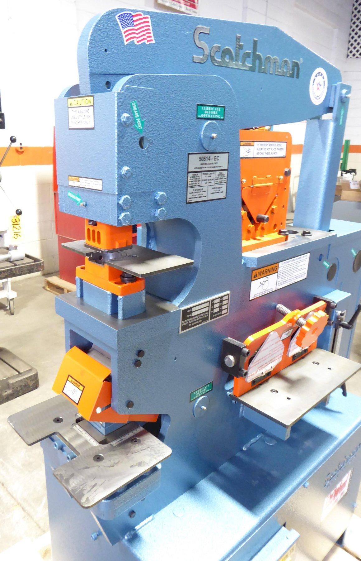 4″ x 4″ x 3/8″ SCOTCHMAN Hydraulic Ironworker, No. 50514-EC, Hyd., 50 ...