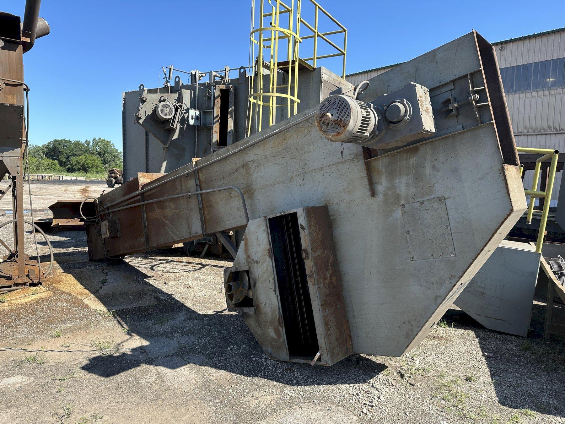 48″ X 96″ X 8 WHEEL PANGBORN MODEL #ES-1838-22 ROLLER CONVEYOR PASS ...