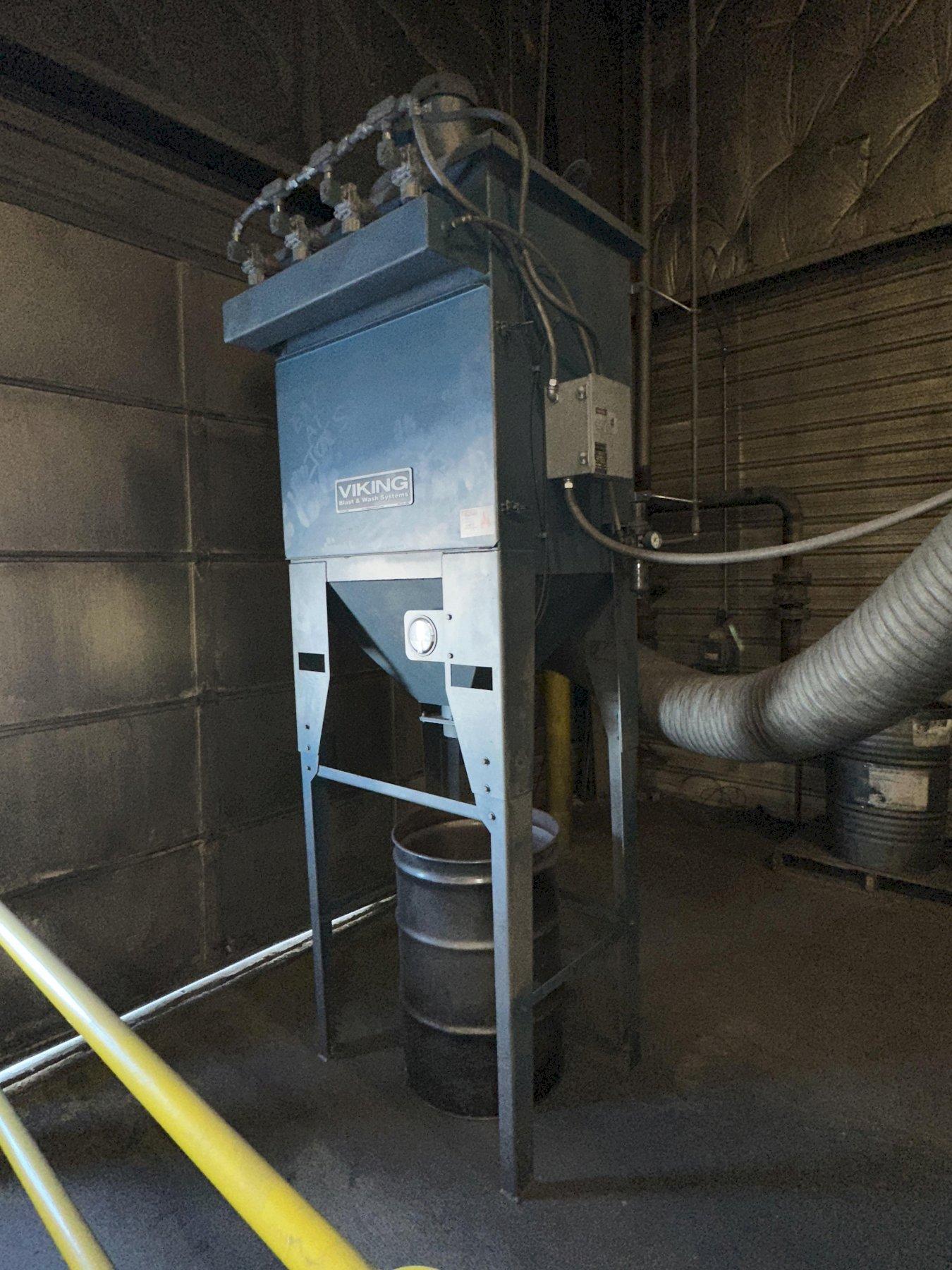 48″ TABLE VIKING MODEL #4812CT CONTINUOUS SHOT BLAST PARTS CLEANING ...