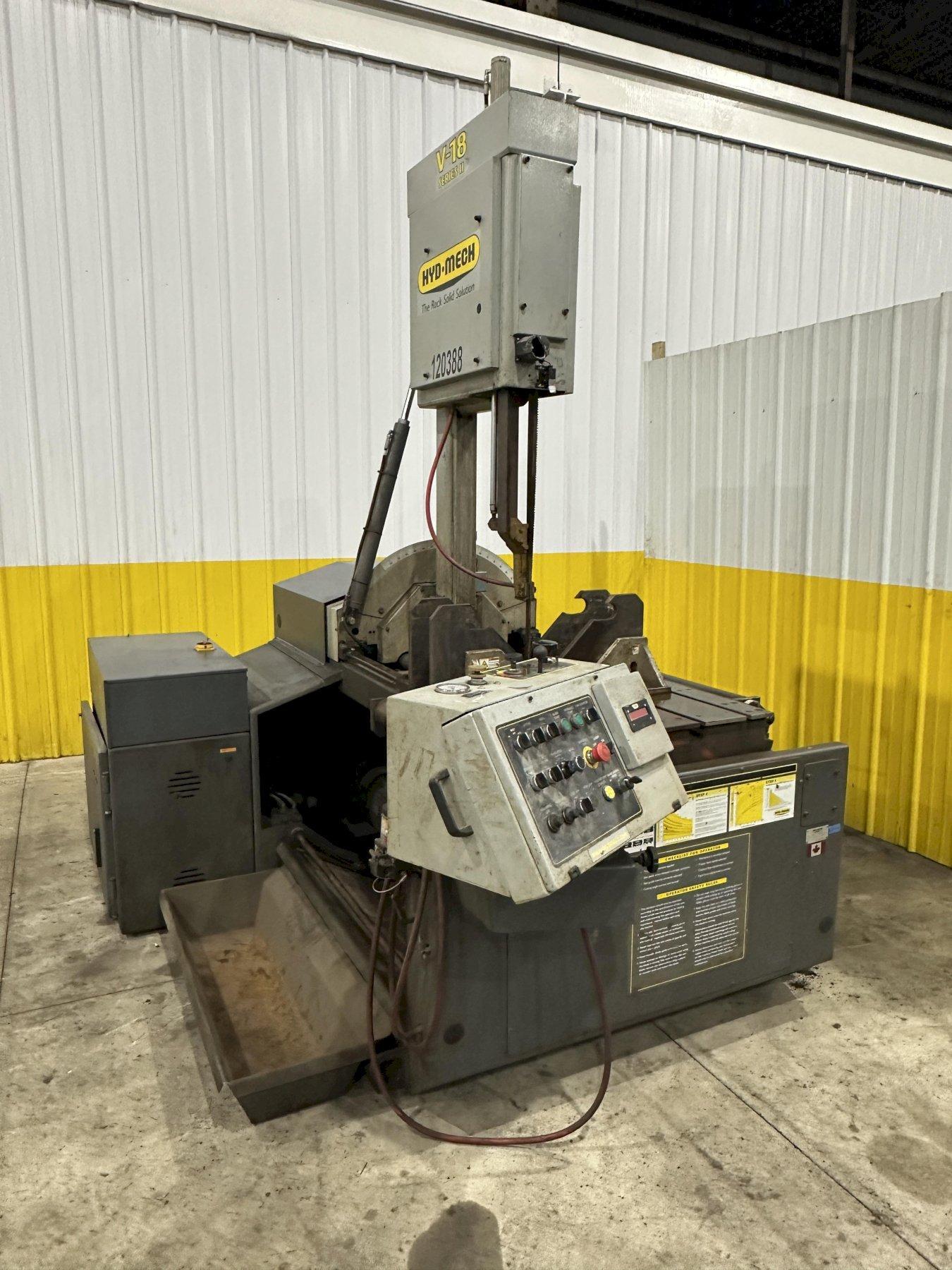 HYD-MECH V-18 SERIES II SEMI-AUTOMATIC TILTING FRAME VERTICAL BANDSAW ...