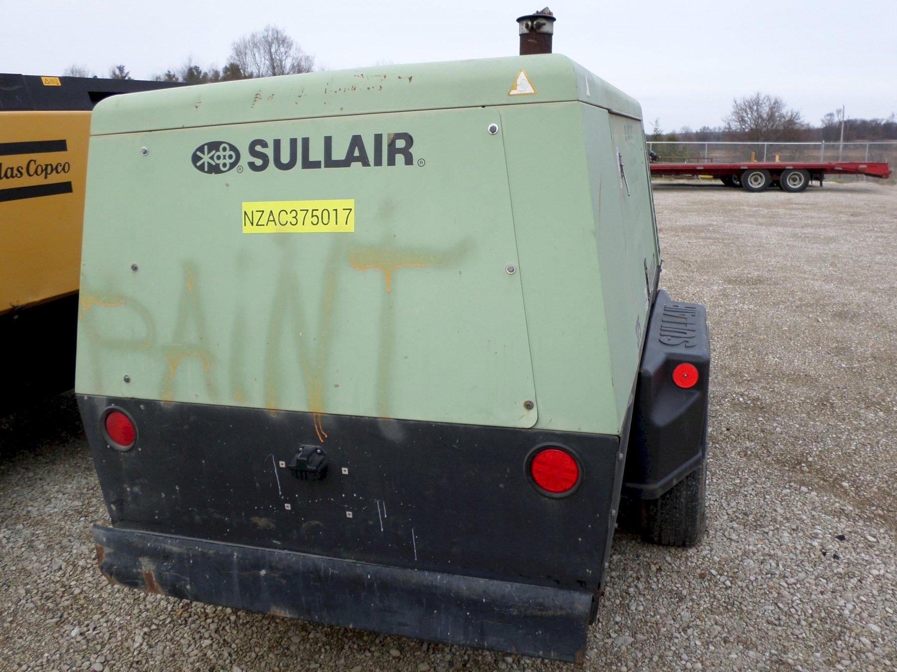 #375 CFM SULLAIR MODEL #375DPQ PORTABLE AIR COMPRESSOR, NEW 2009: STOCK ...