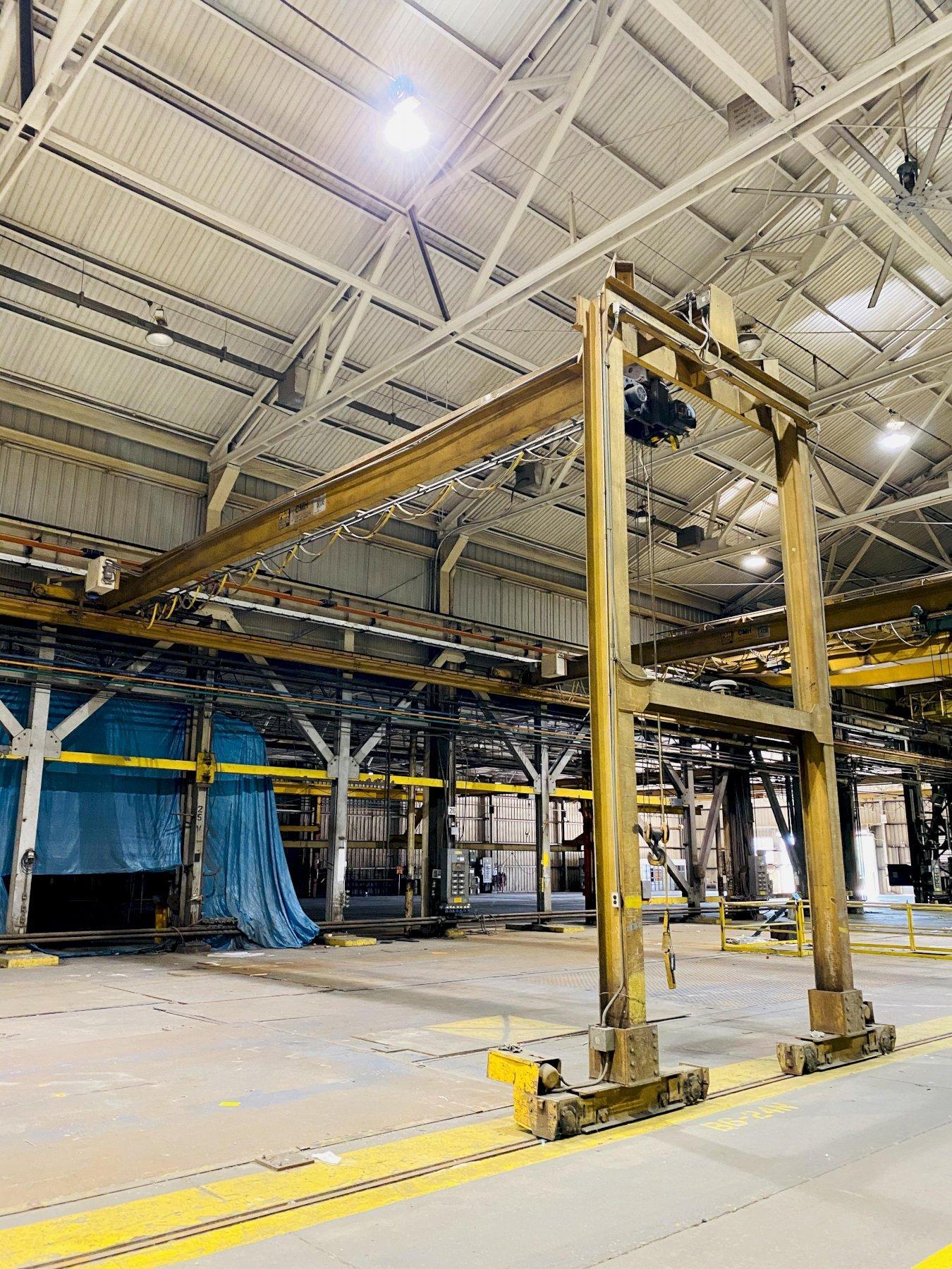 5 TON X 50′ SPAN SINGLE LEG GANTRY CRANE. STOCK #0734320 | G-2000 Inc.