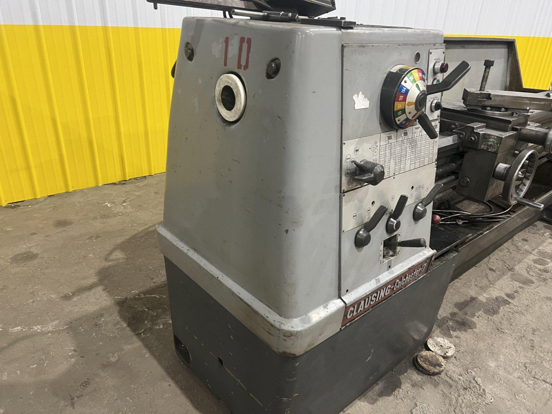 17″ X 80″ CLAUSING COLCHESTER MODEL #17 ENGINE LATHE, 3″ HOLE: STOCK #19820