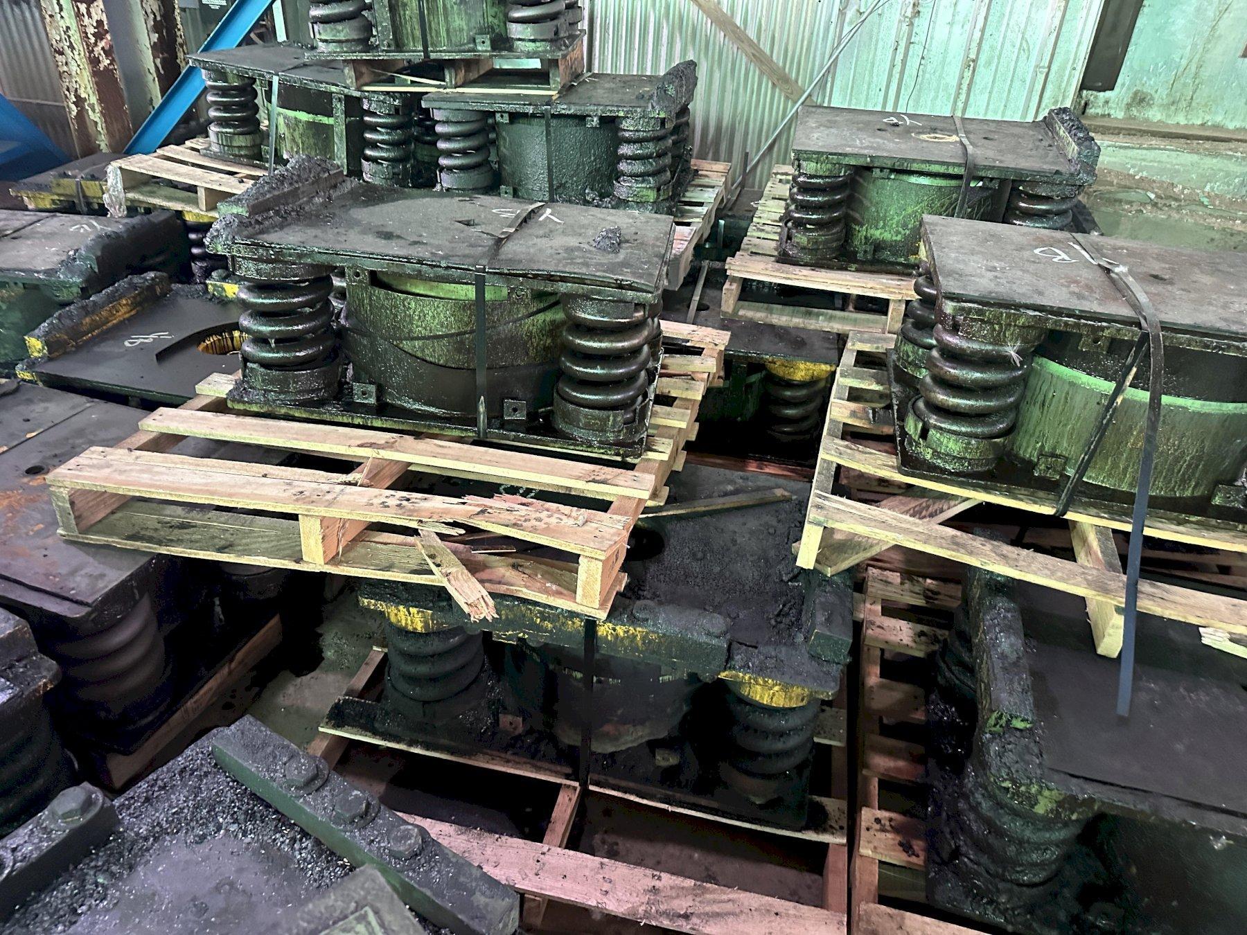(4) HEAVY DUTY VIBRATION ABSORBING SPRING PADS FOR PRESSES: STOCK #21629