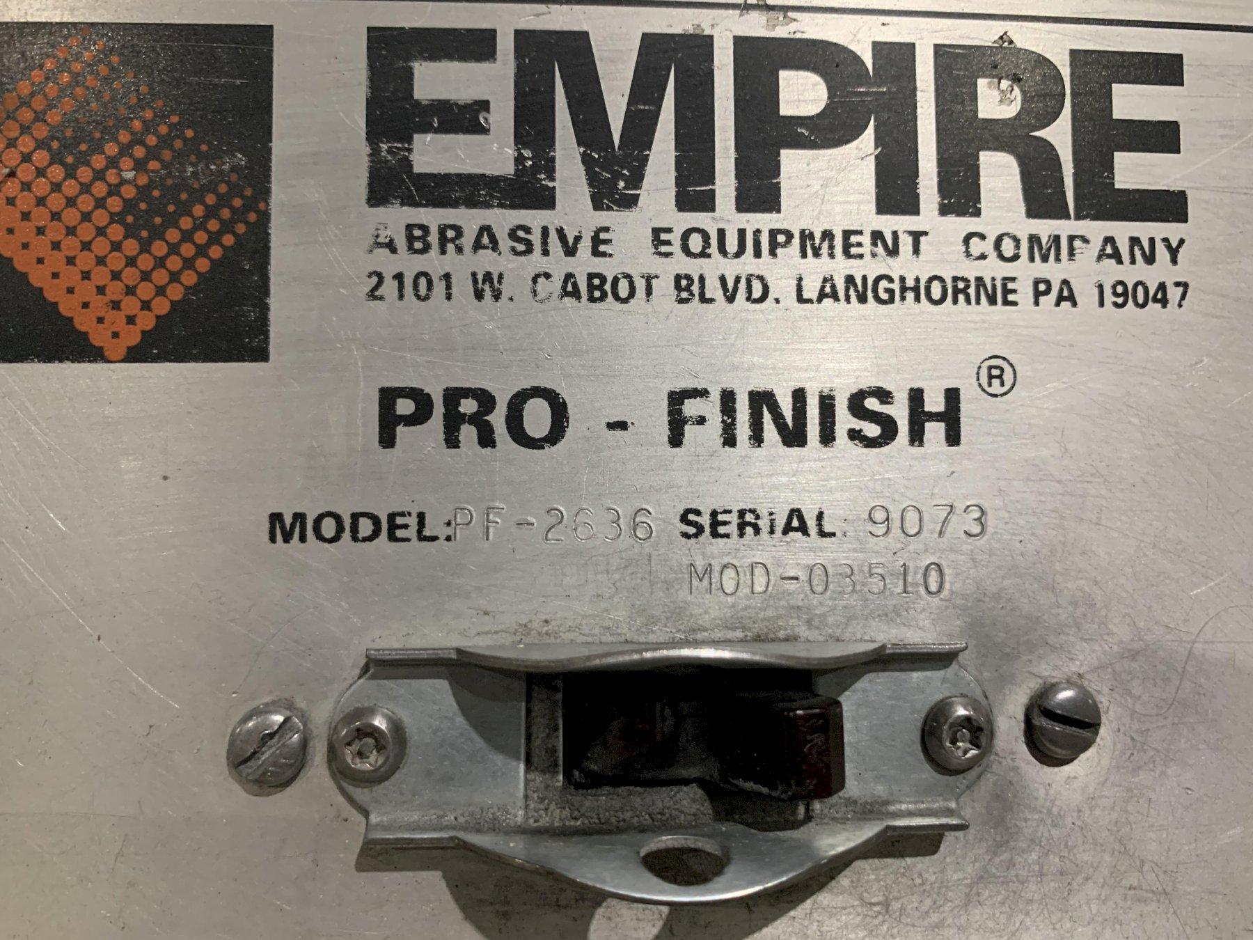 Empire PF-2636 Pro Finish Blast Cabinet | FH Machinery Inc.