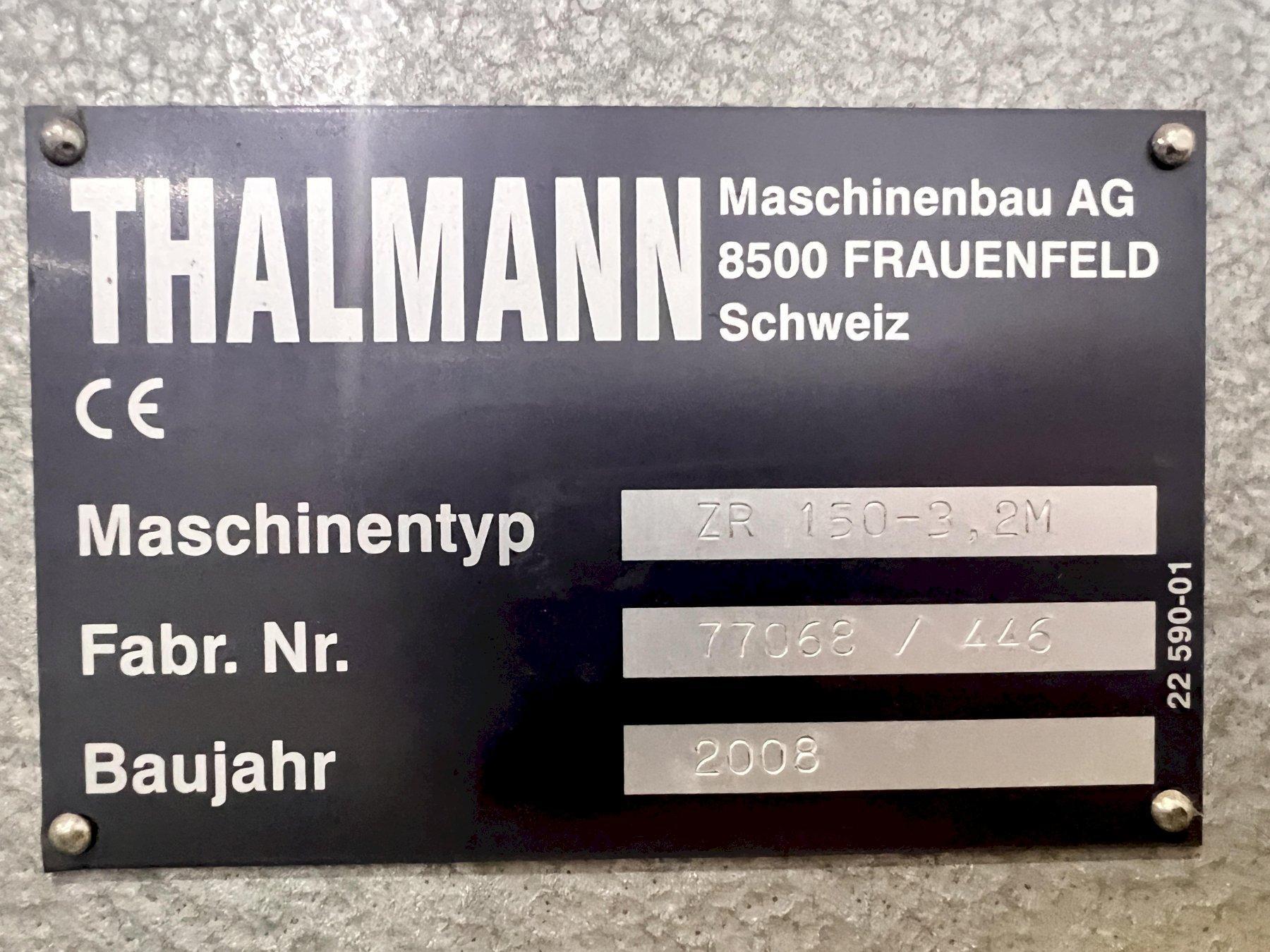 10′ X 16 GA THALMANN MODEL #ZR-150-3.2M CNC SHEET FOLDER BENDER: STOCK ...