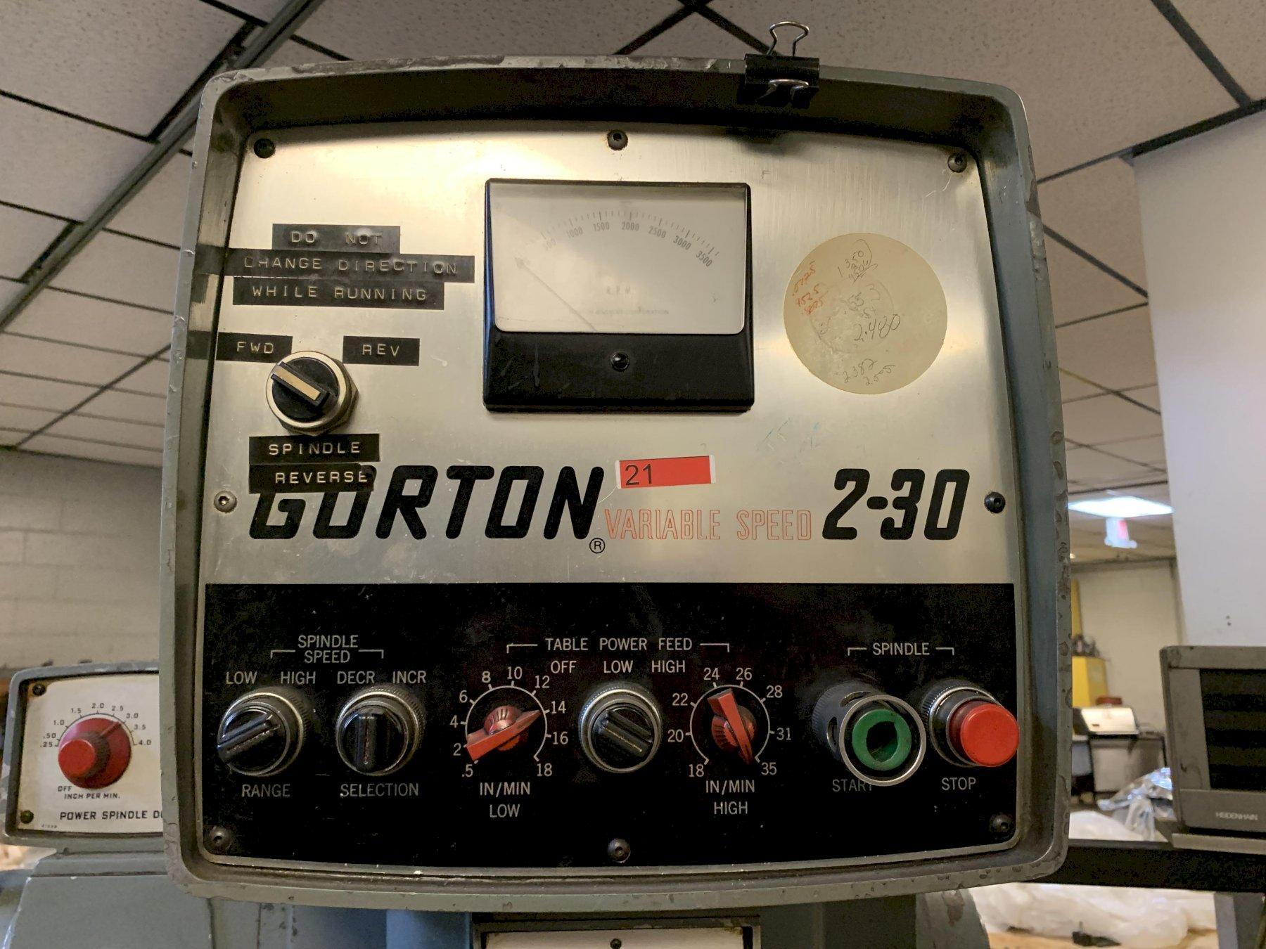 Gorton Model 2-30 Vertical Milling Machine | AMC