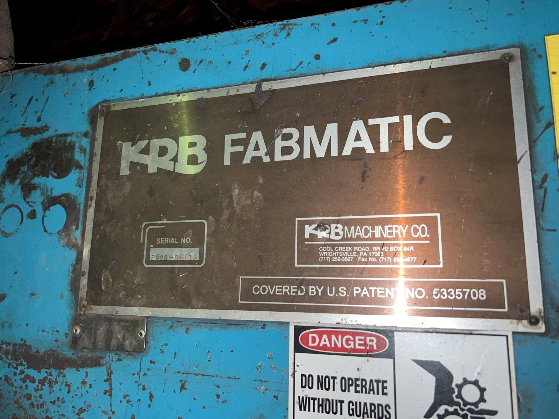 KRB ROTARY STIRRUPMATIC REBAR BENDER: STOCK #18017