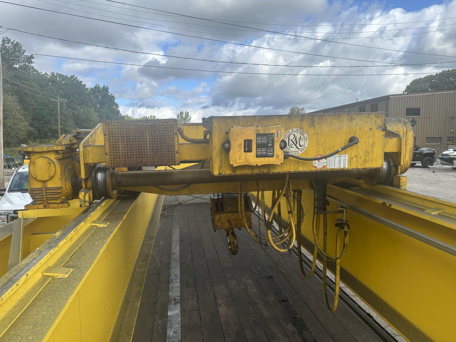 45′ X 15-TON ROBBINS & MYERS OVERHEAD BRIDGE CRANE: STOCK #19443