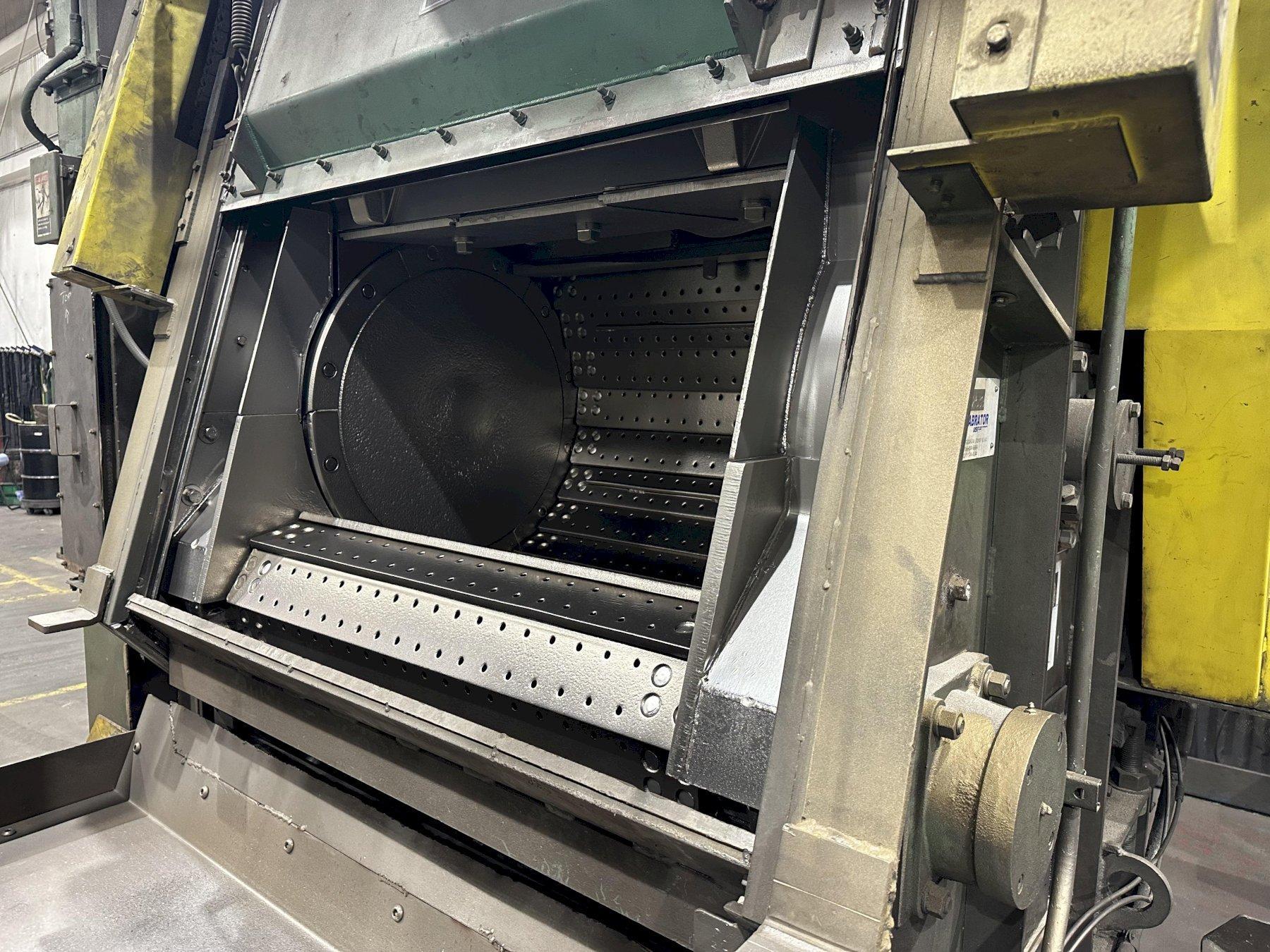 2001 WHEELABRATOR “TUMBLAST” STEEL BELT SHOT BLAST PARTS CLEANING ...