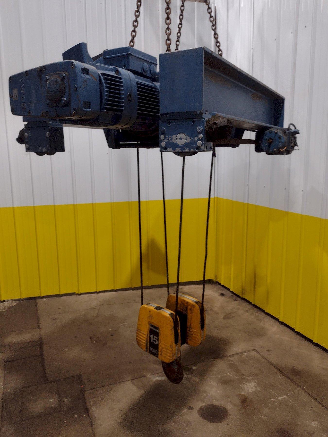 15 TON DEMAG MODEL #FG08 OVERHEAD CRANE HOIST: STOCK #17926