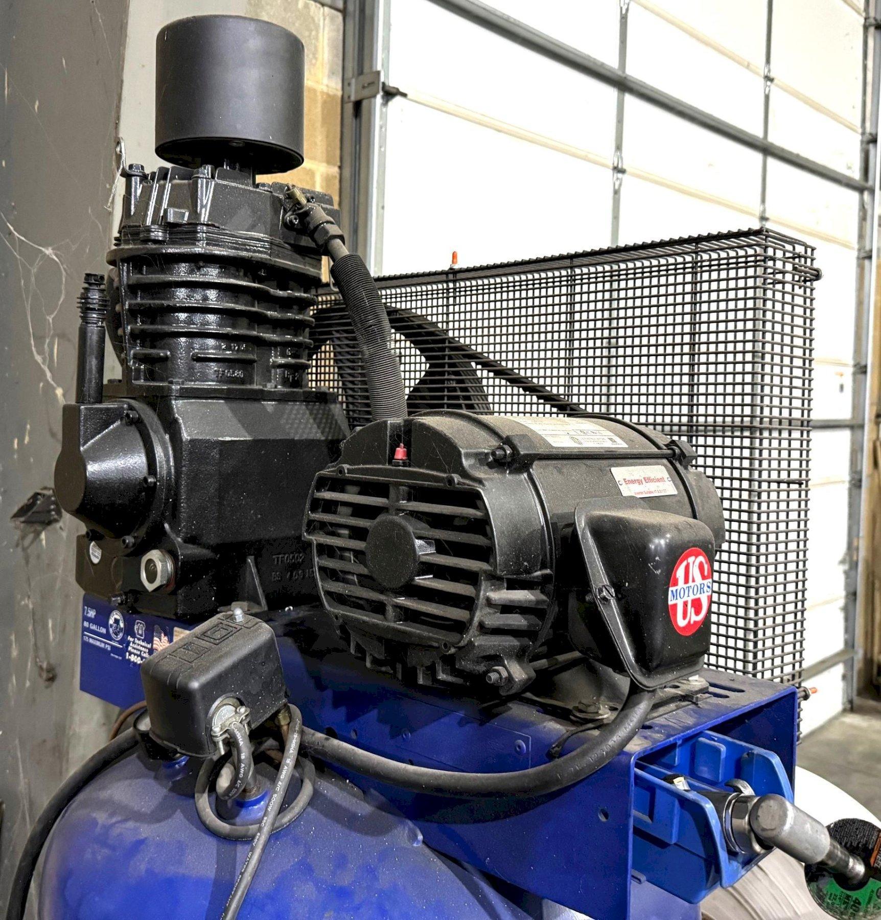 7-1/2 HP Campbell Hausfeld Air Compressor, 25 CFM @175 PSI, 80 Gallon ...