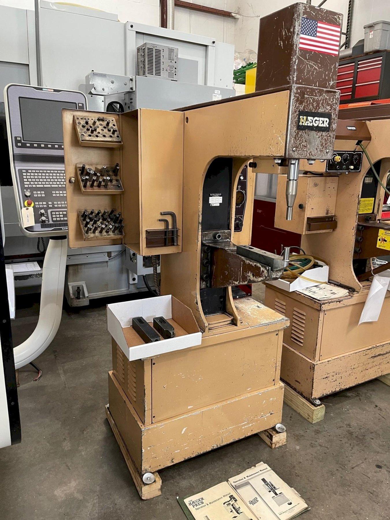 6 TON HAEGER MODEL HP6-B HYDRAULIC INSERTION PRESS | Blumberg Machinery Co.