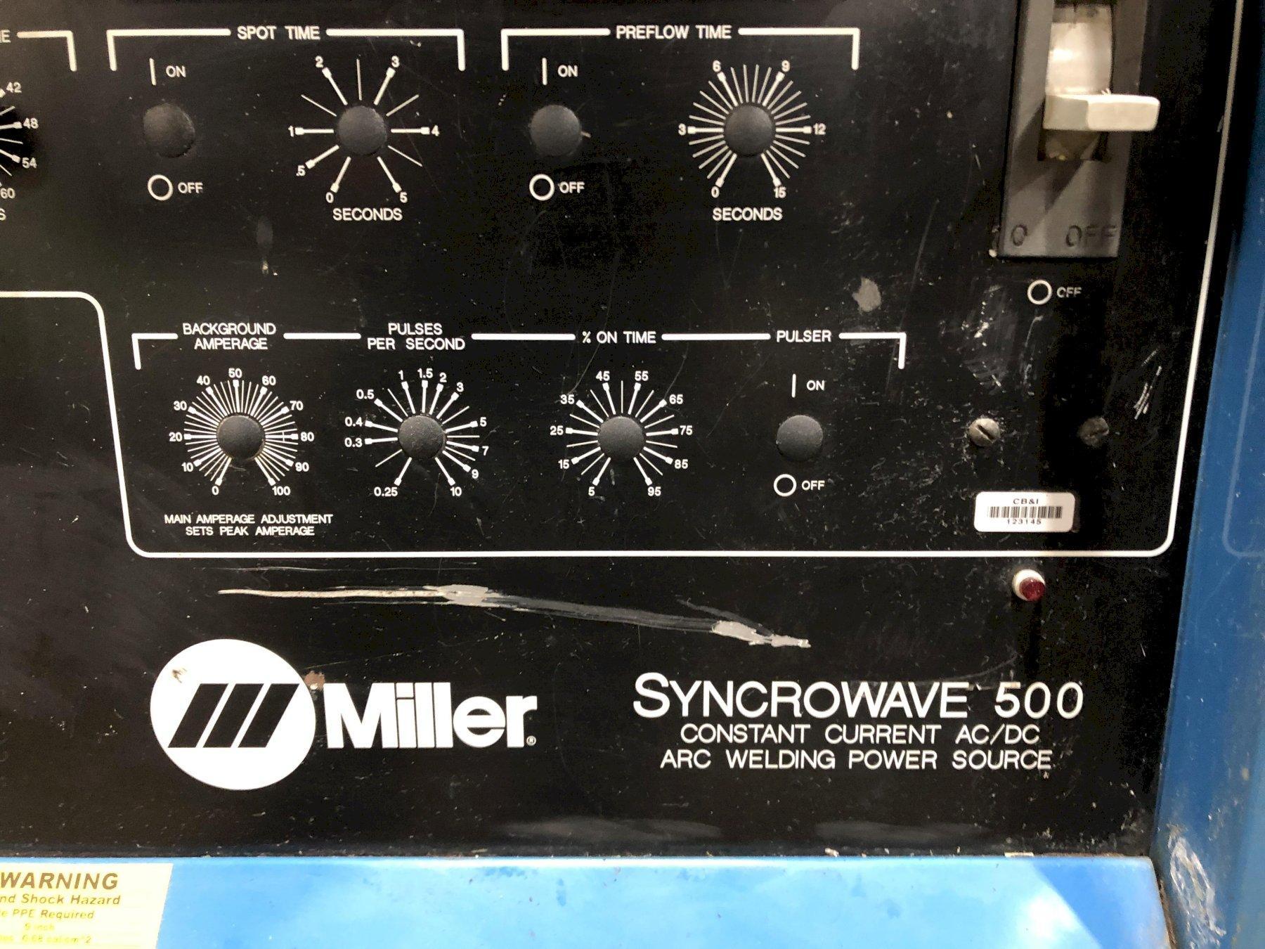 500 AMP MILLER SYNCROWAVE 500 AC/DC ARC WELDER: STOCK #17957