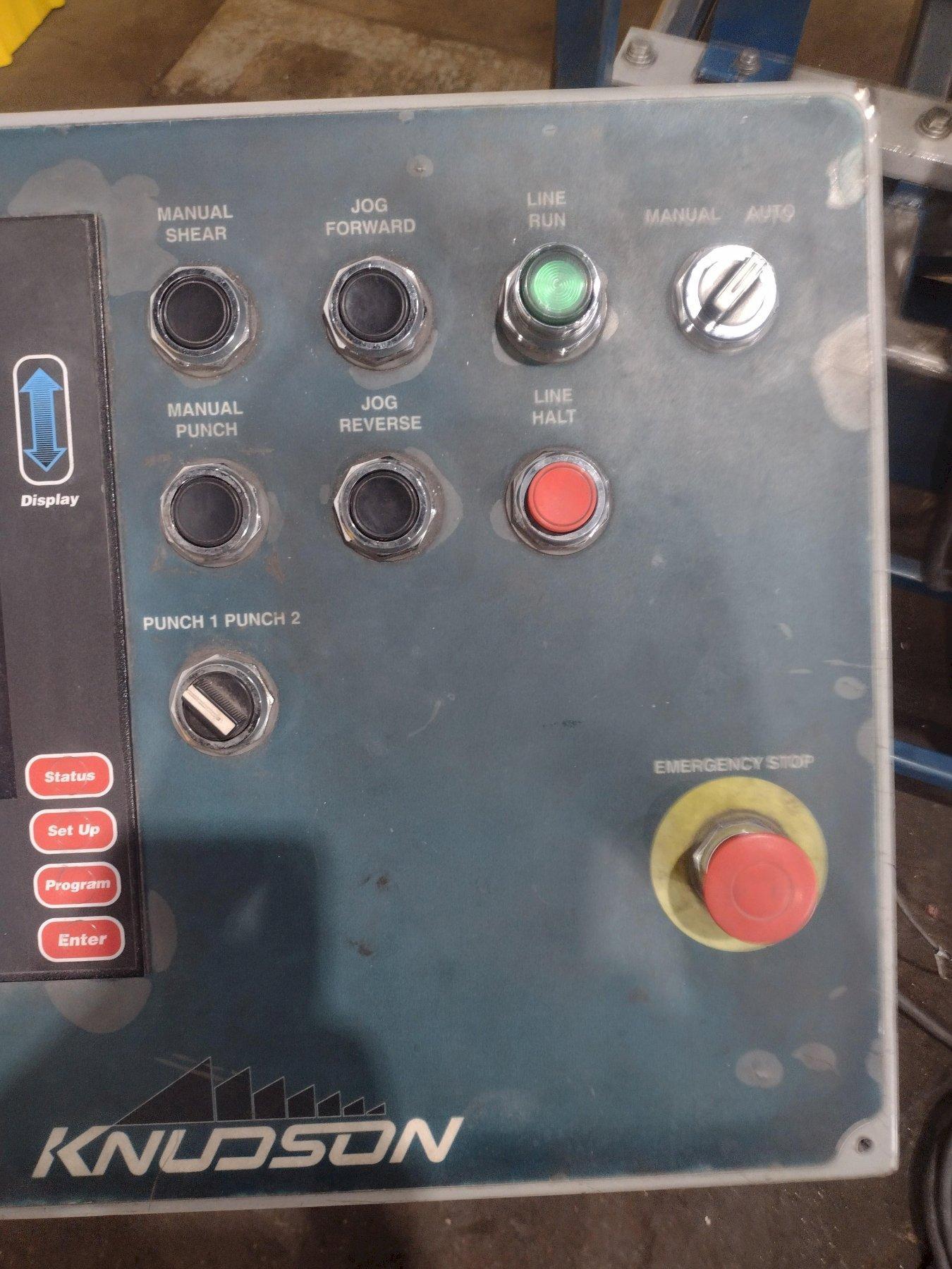 12 STAND X 10″ KNUDSON STUD & TRACK FRAMING ROLLFORMER, WITH AMS XL 200 ...