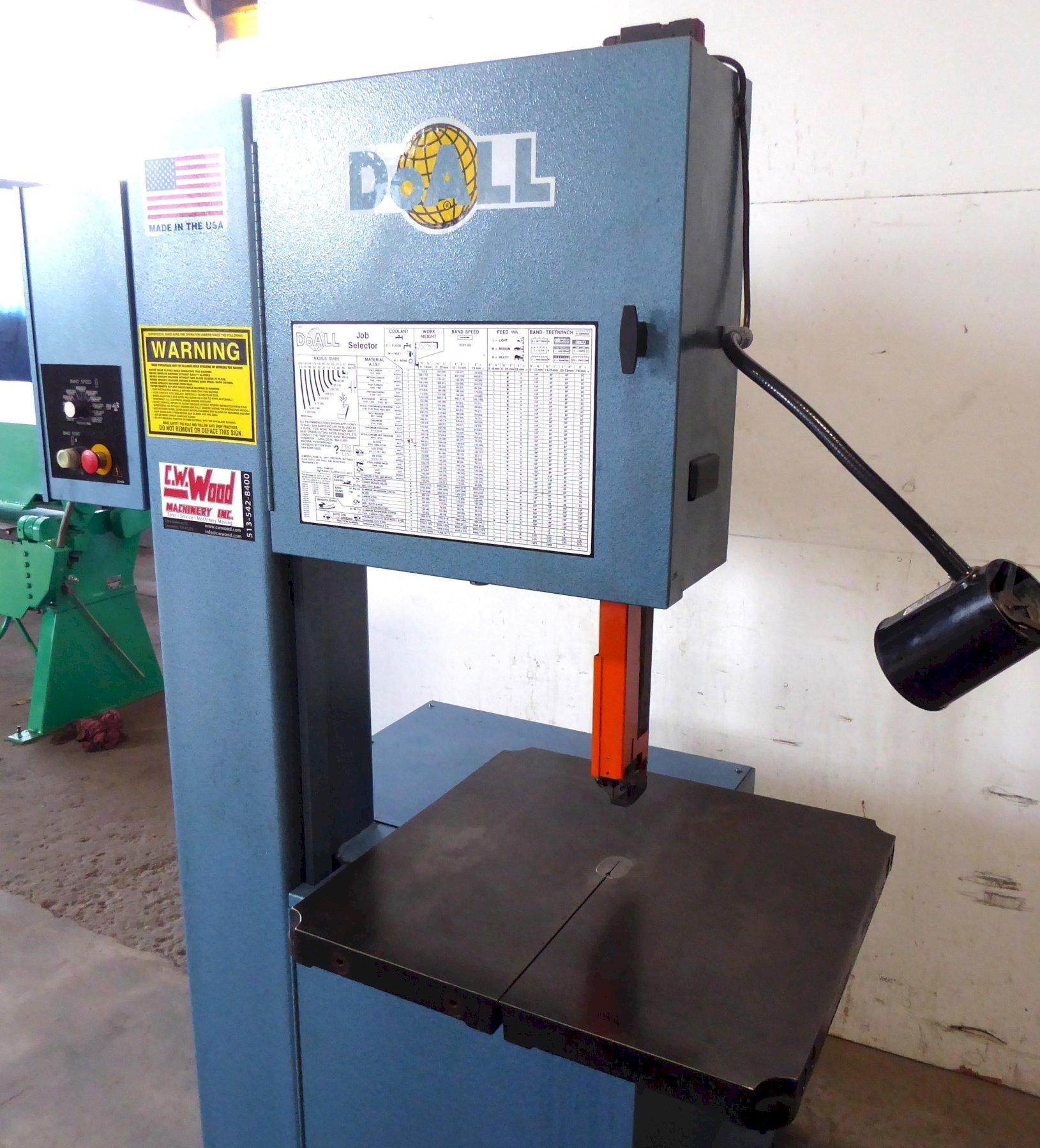20″ Doall Vertical Band Saw 2013-V3, 13″ Under Guide, 30-5500 FPM, 26 ...