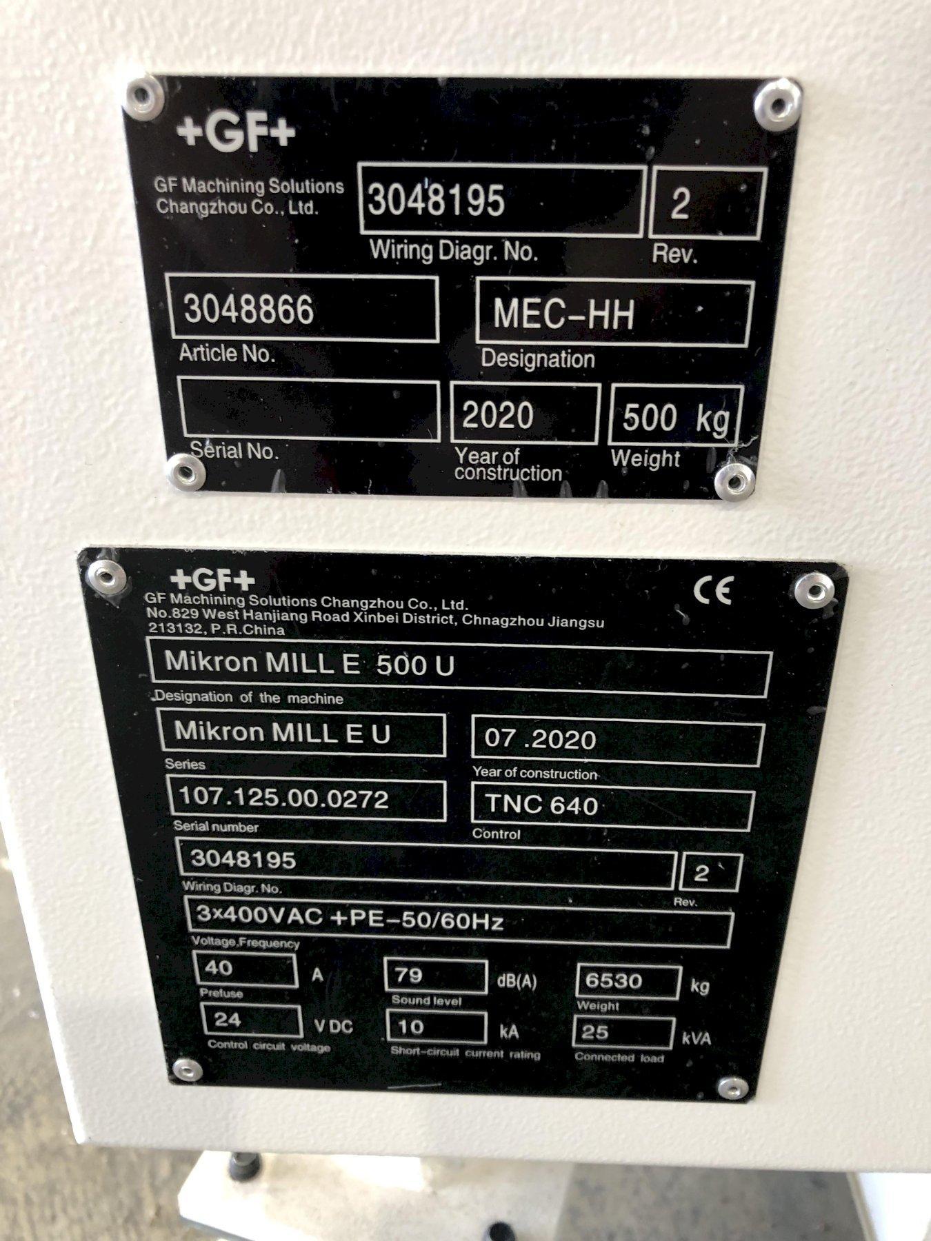 1 – PREOWNED MIKRON VERTICAL MACHINING CENTER – 5-AXIS HIGH EFFICIENCY ...