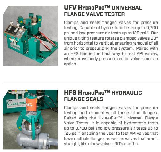 CALDER MODEL 600-15 VALVE PRESSURE TEST BENCH SYSTEM: STOCK #15826