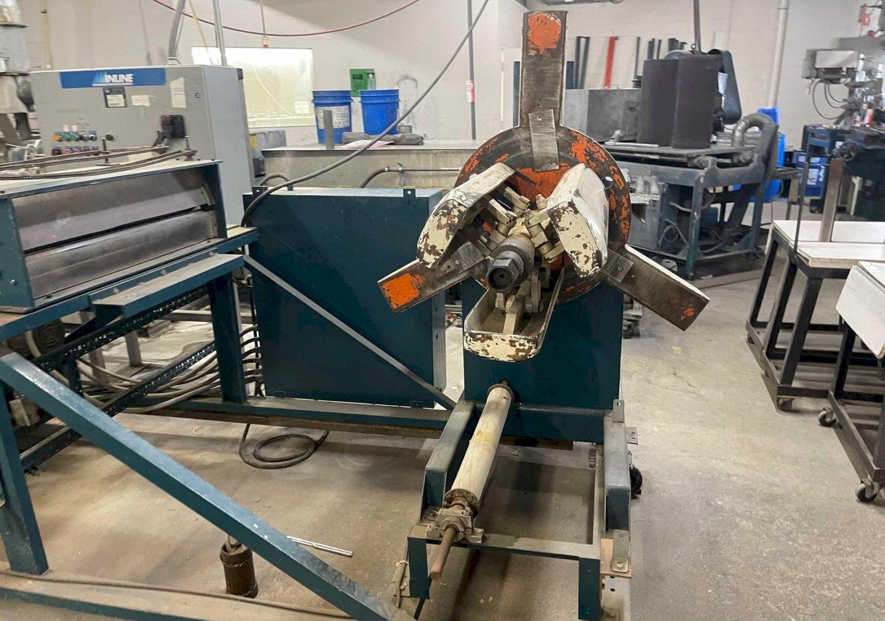 2,500 LB AMERICAN STEEL LINE MODEL 60 UNCOILER W/ DUAL 34″ ROLLER AND ...