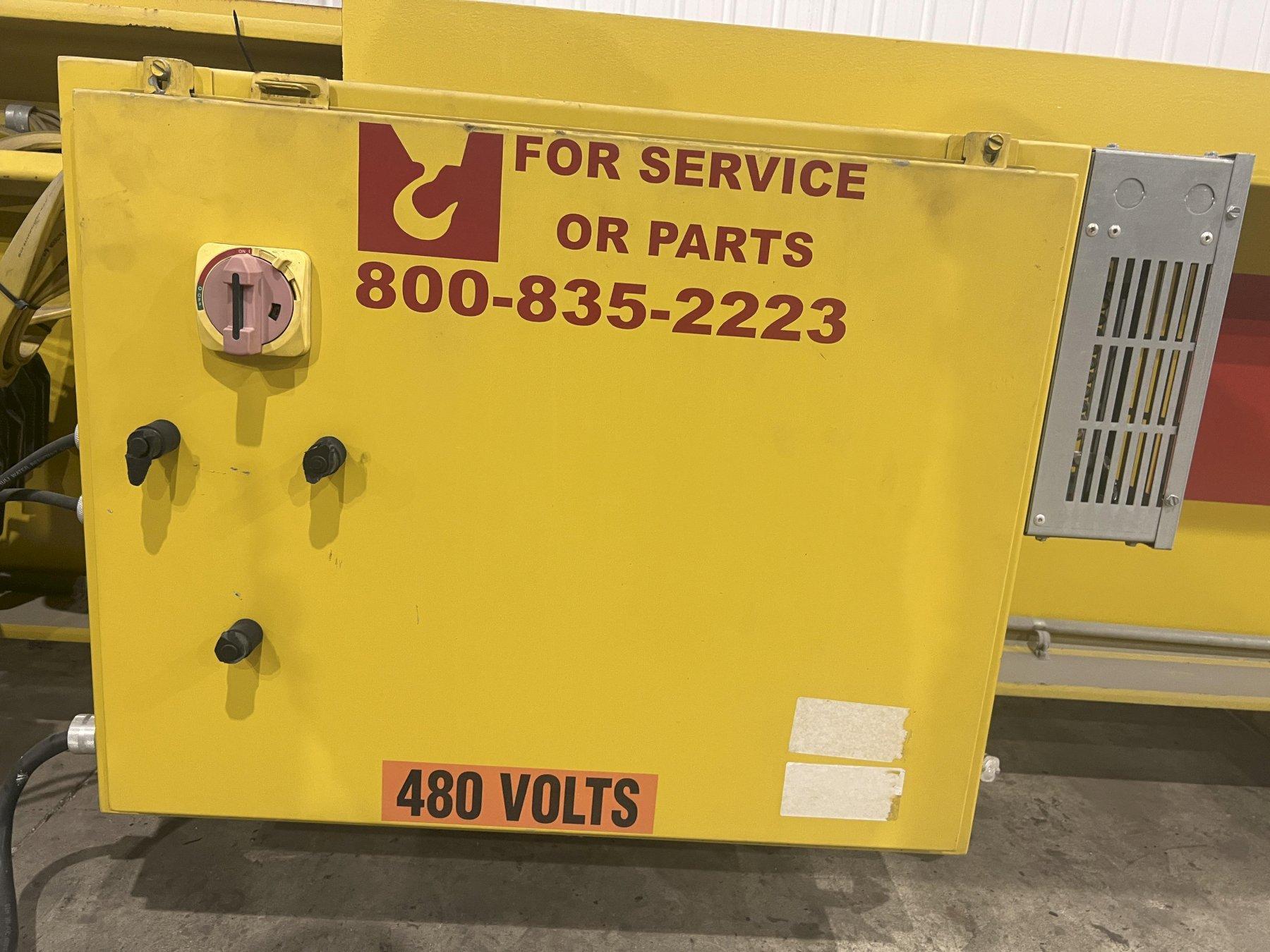 15 TON X 50′ PROSERV DOUBLE GIRDER OVERHEAD BRIDGE CRANE W/ SHAW-BOX ...