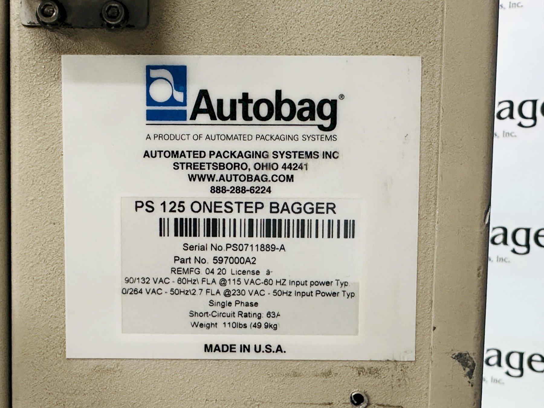 Automated / Autobag PaceSetter PS-125 OneStep Tabletop Bagger | Portage ...