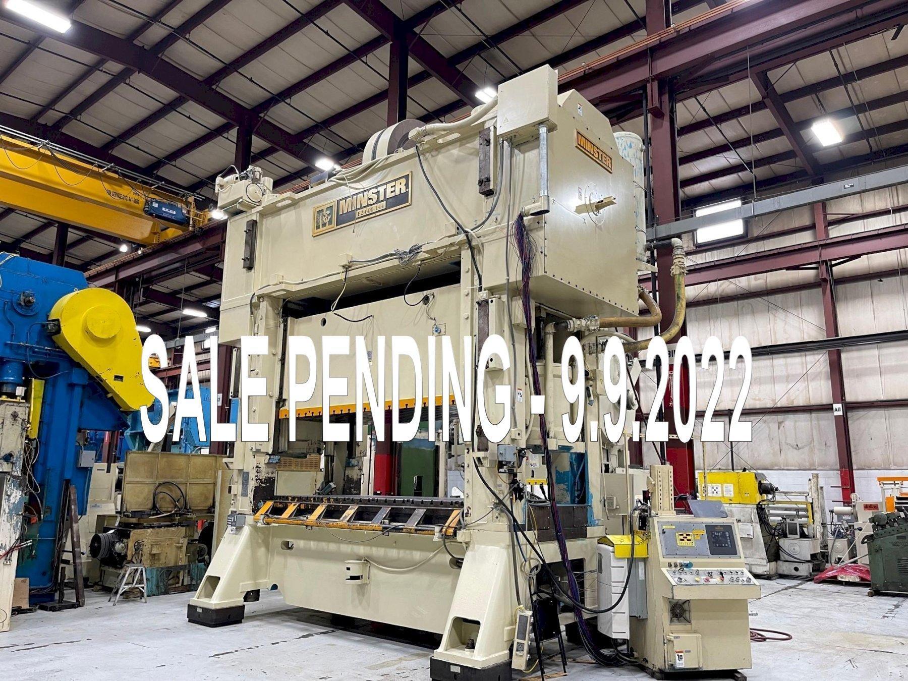 600 ton Minster E2-600-144-60 Hevi-stamper, New 2004 - S&G Press ...