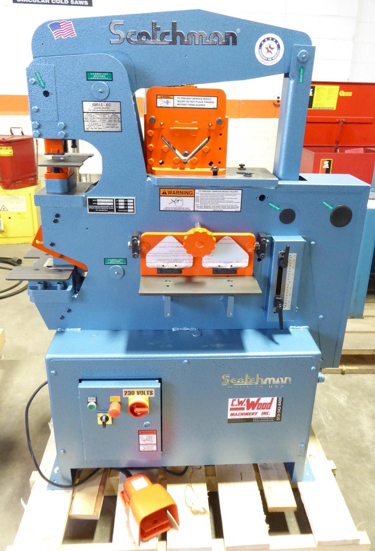 4″ x 4″ x 3/8″ SCOTCHMAN Hydraulic Ironworker, No. 50514-EC, Hyd., 50 ...