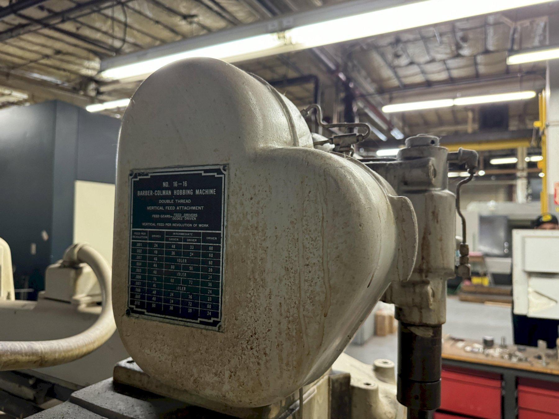 BARBER & COLEMAN GEAR HOBBER. STOCK # 1229124 | G-2000 Inc.