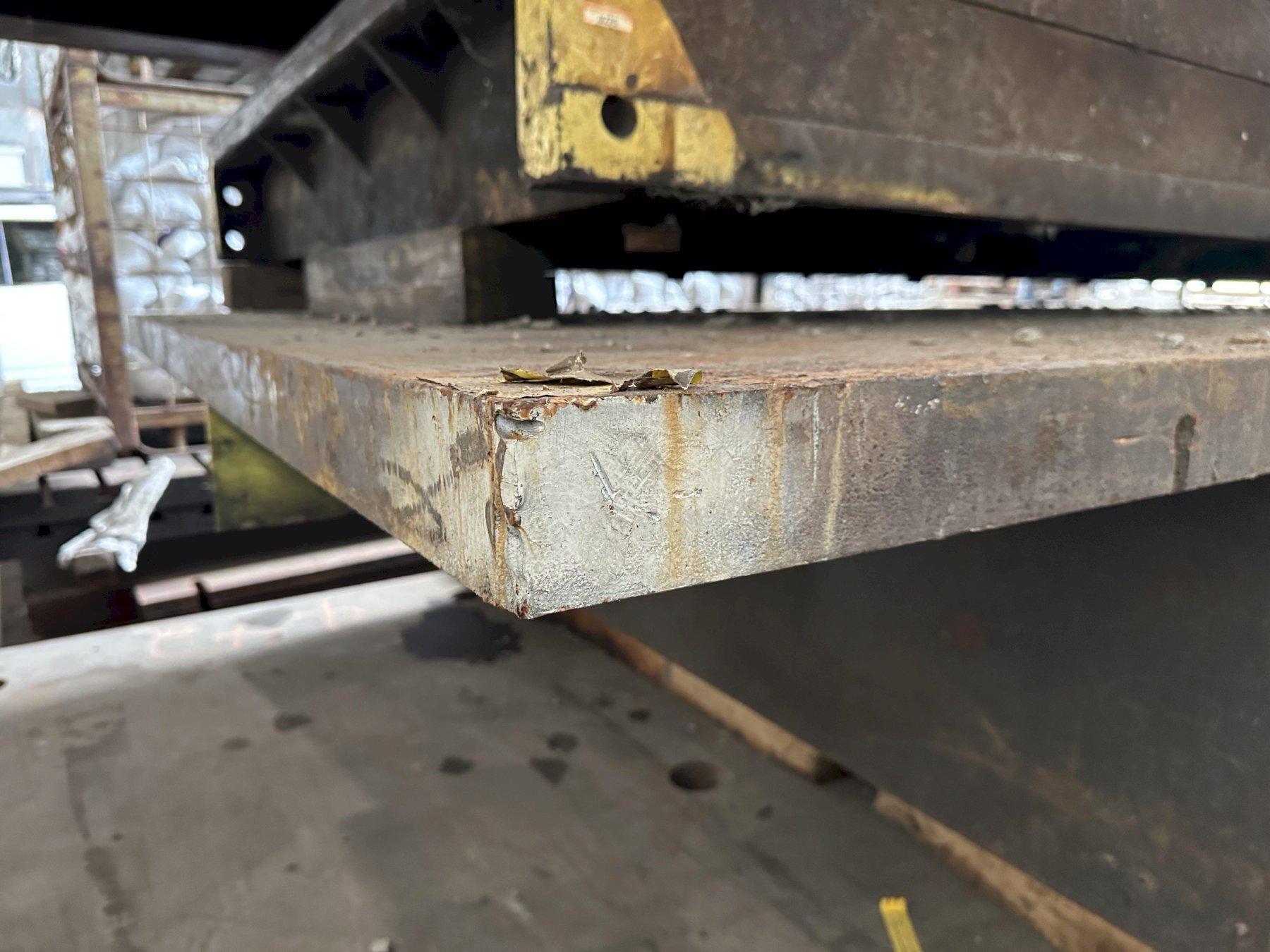 97″ X 241″ STEEL LAYOUT TABLE WITH 3″ PLATE TOP: STOCK 11833