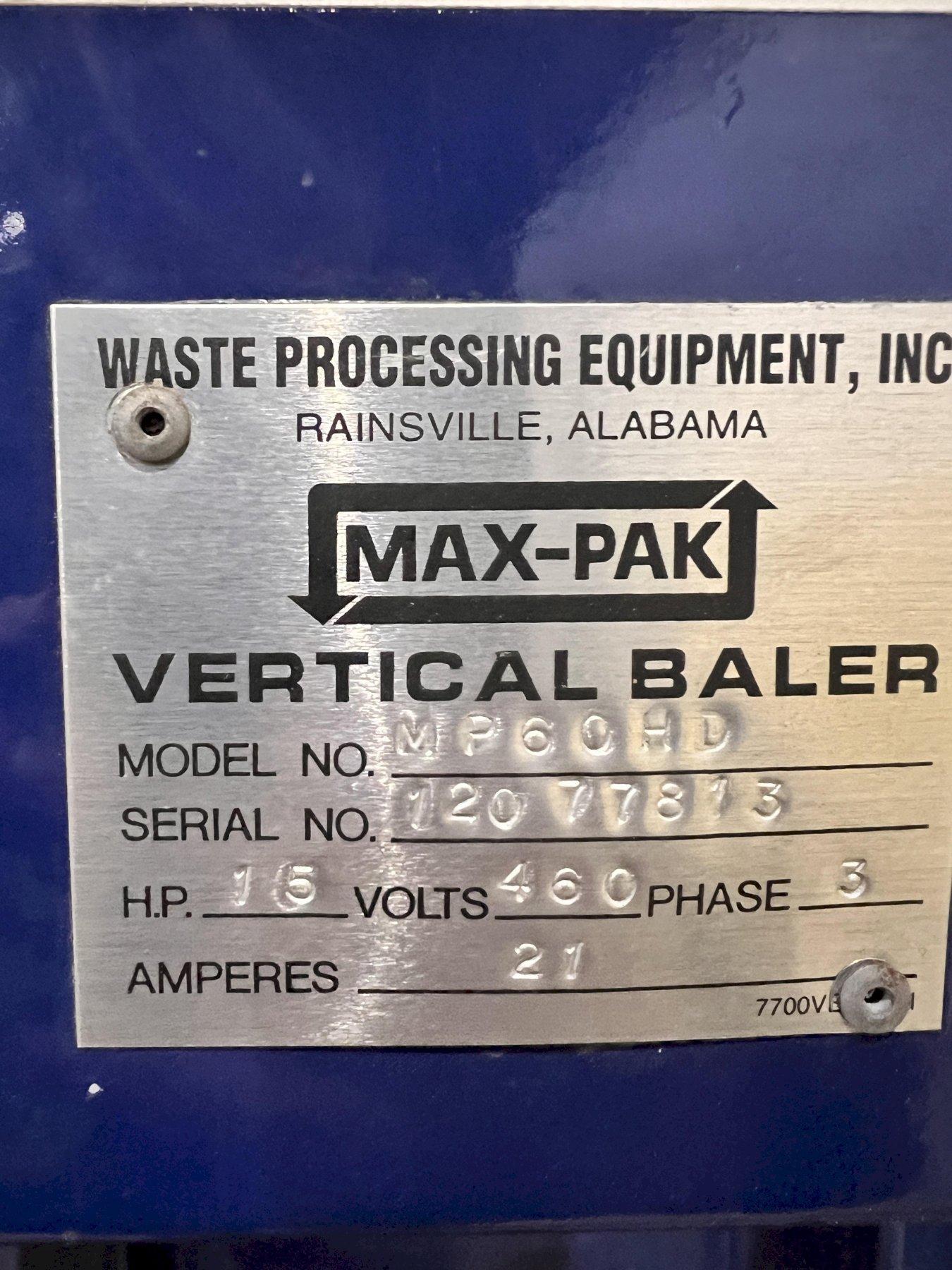 MAX-PAK VERTICAL BALER: STOCK #22147