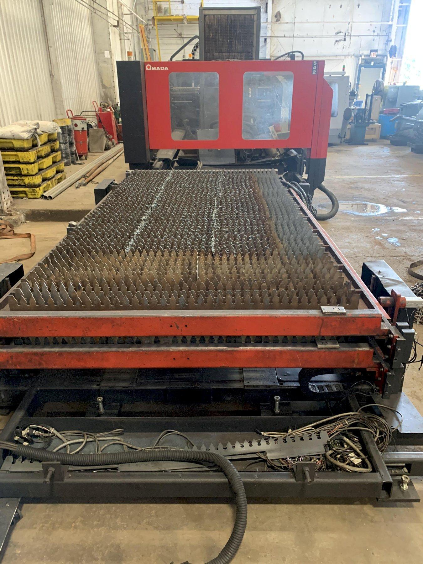 4000 Watt x 60″ x 120″ AMADA LASER CUTTING CELL WITH SHUTTLE TABLE ...