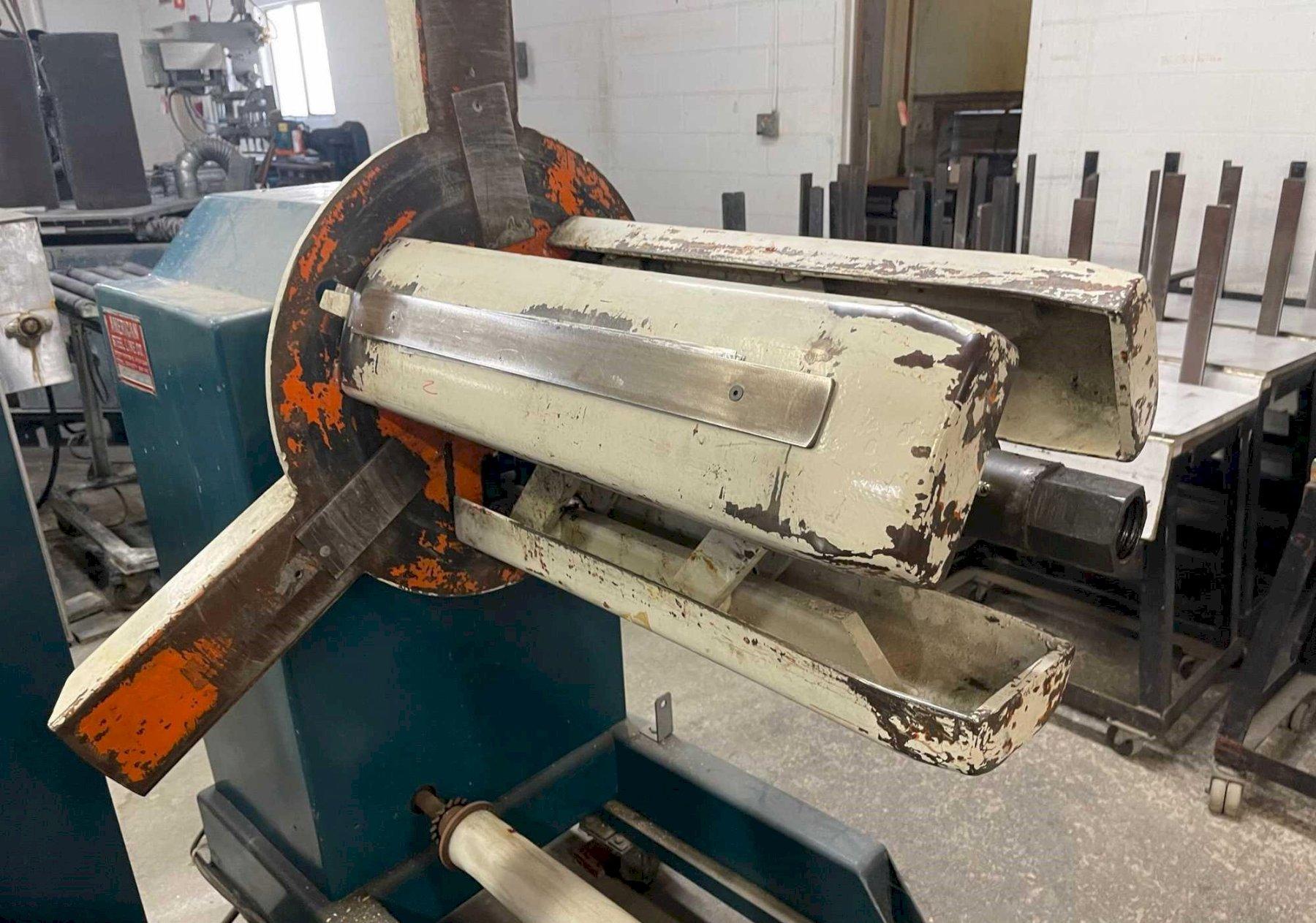 2,500 LB AMERICAN STEEL LINE MODEL 60 UNCOILER W/ DUAL 34″ ROLLER AND ...