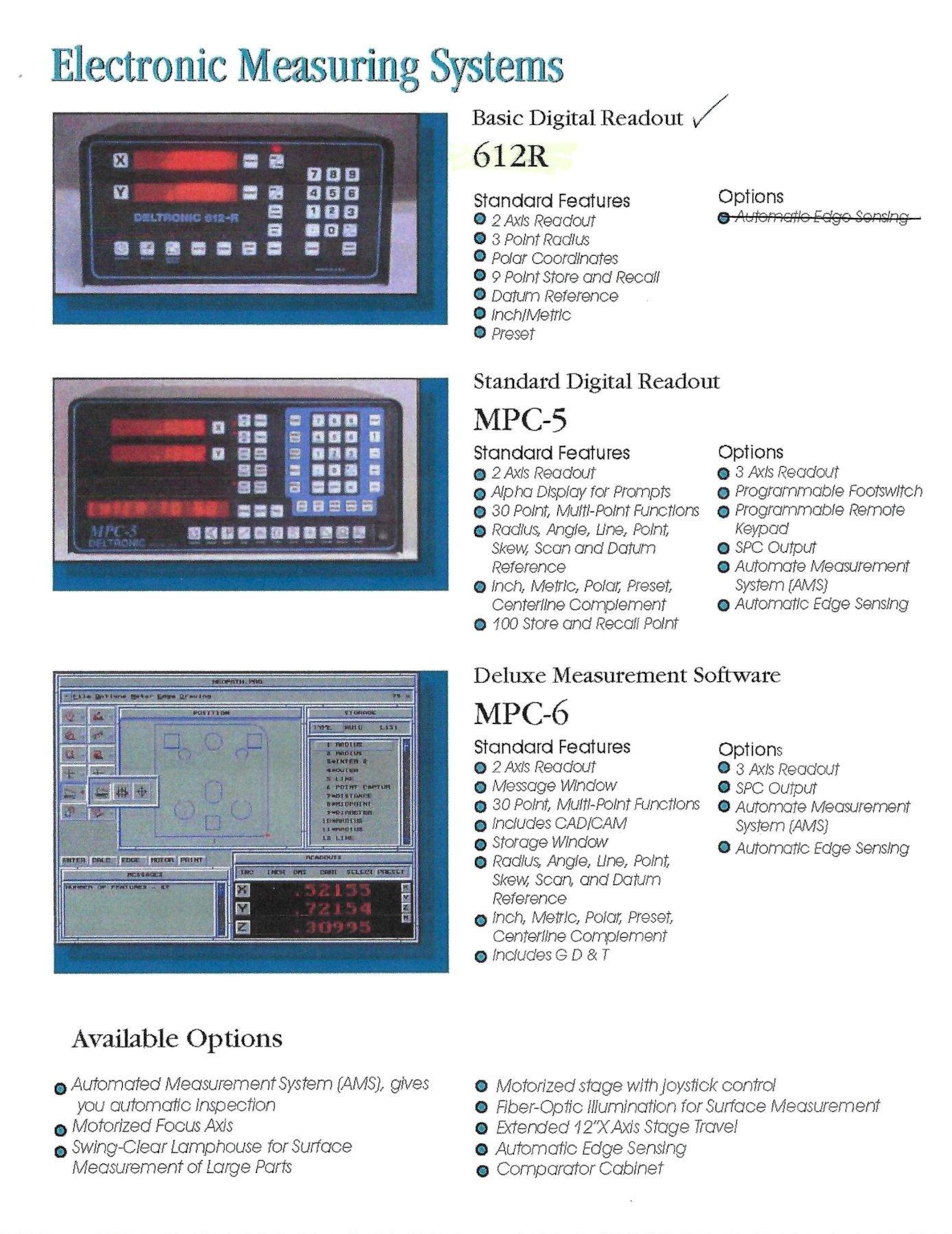 14″ DELTRONIC Model DH214 Bench Top Optical Comparator | AMC