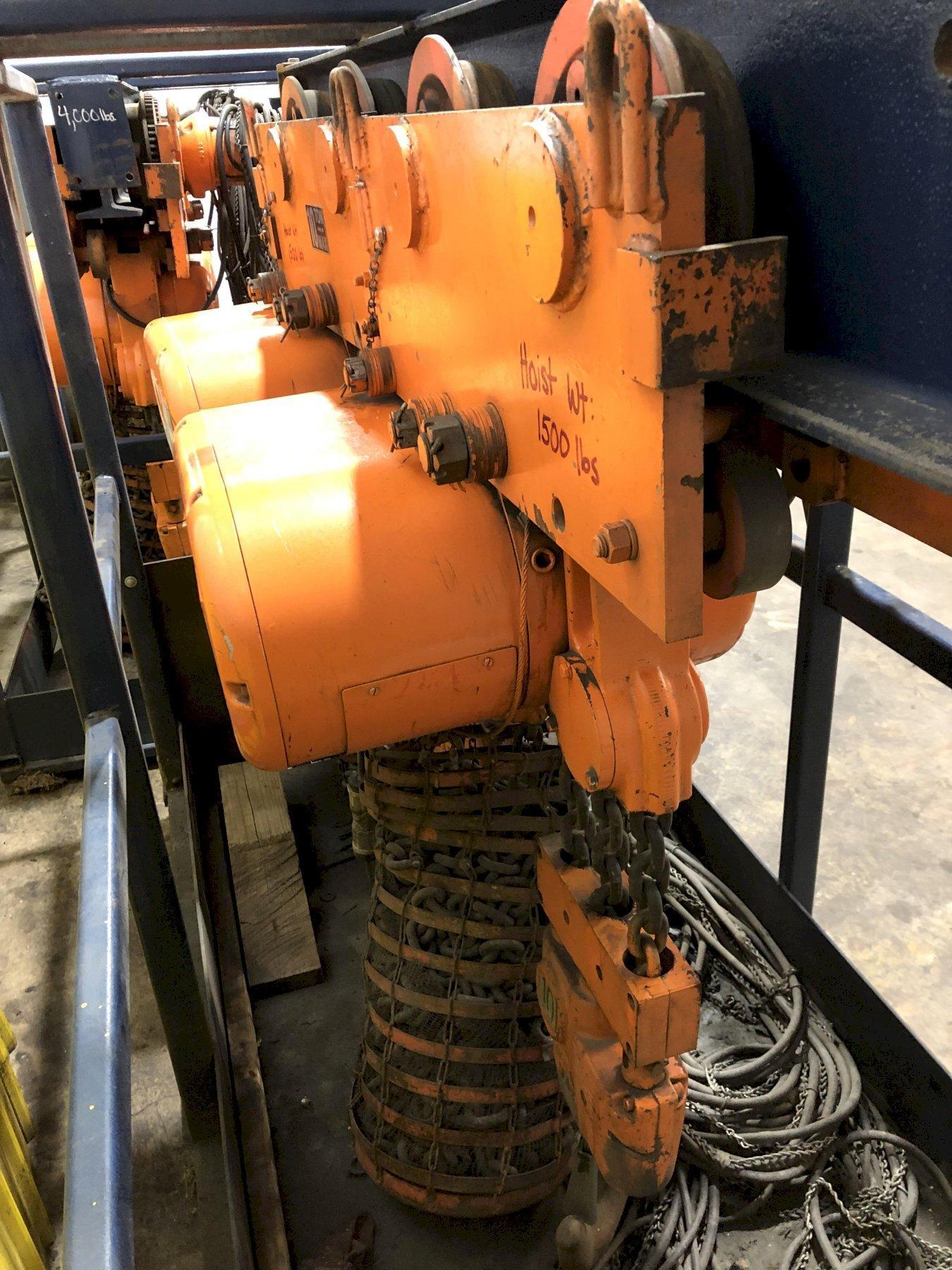 40 TON LIFTING HOIST SYSTEM: (4) 10 TON CM POWERSTAR ELECTRIC HOISTS ...