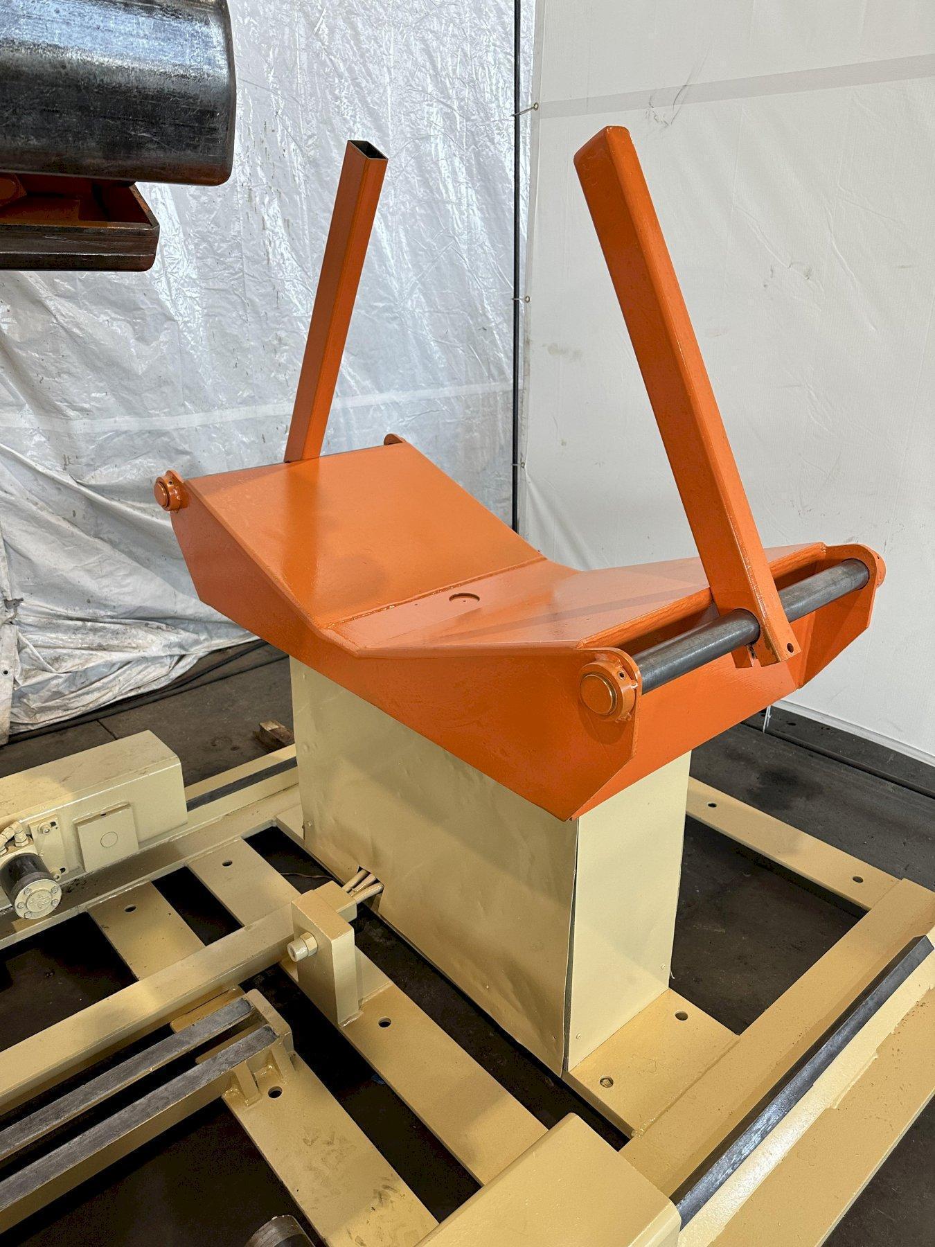 15000 LB X 24″ COE MOTORIZED POWER COIL REEL UNCOILER WITH COIL CAR ...