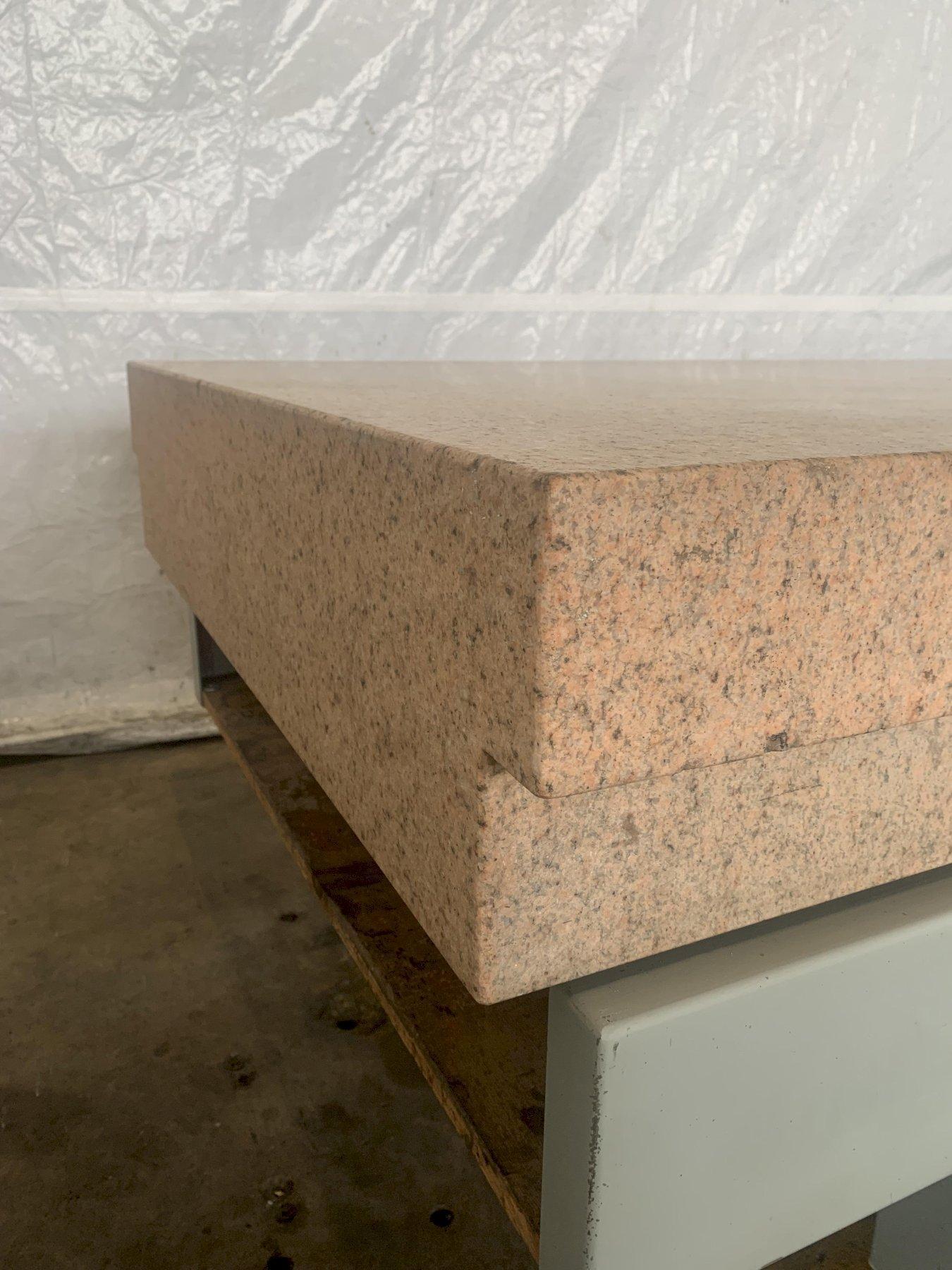 48″ X 96″ X 10″ STARRET PINK GRANITE SURFACE PLATE WITH STAND. STOCK ...