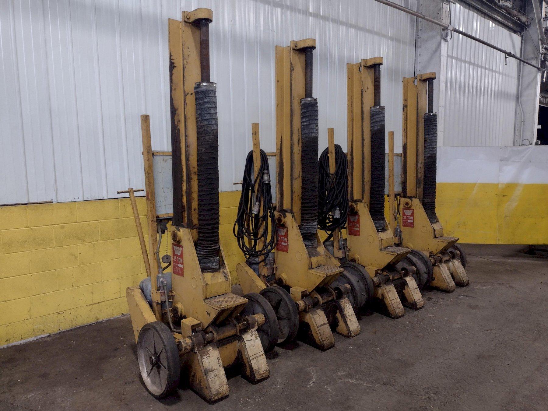 (4) 35 TON WHITING POWER PORTABLE ELECTRIC RAIL CAR LIFT JACKS: STOCK ...