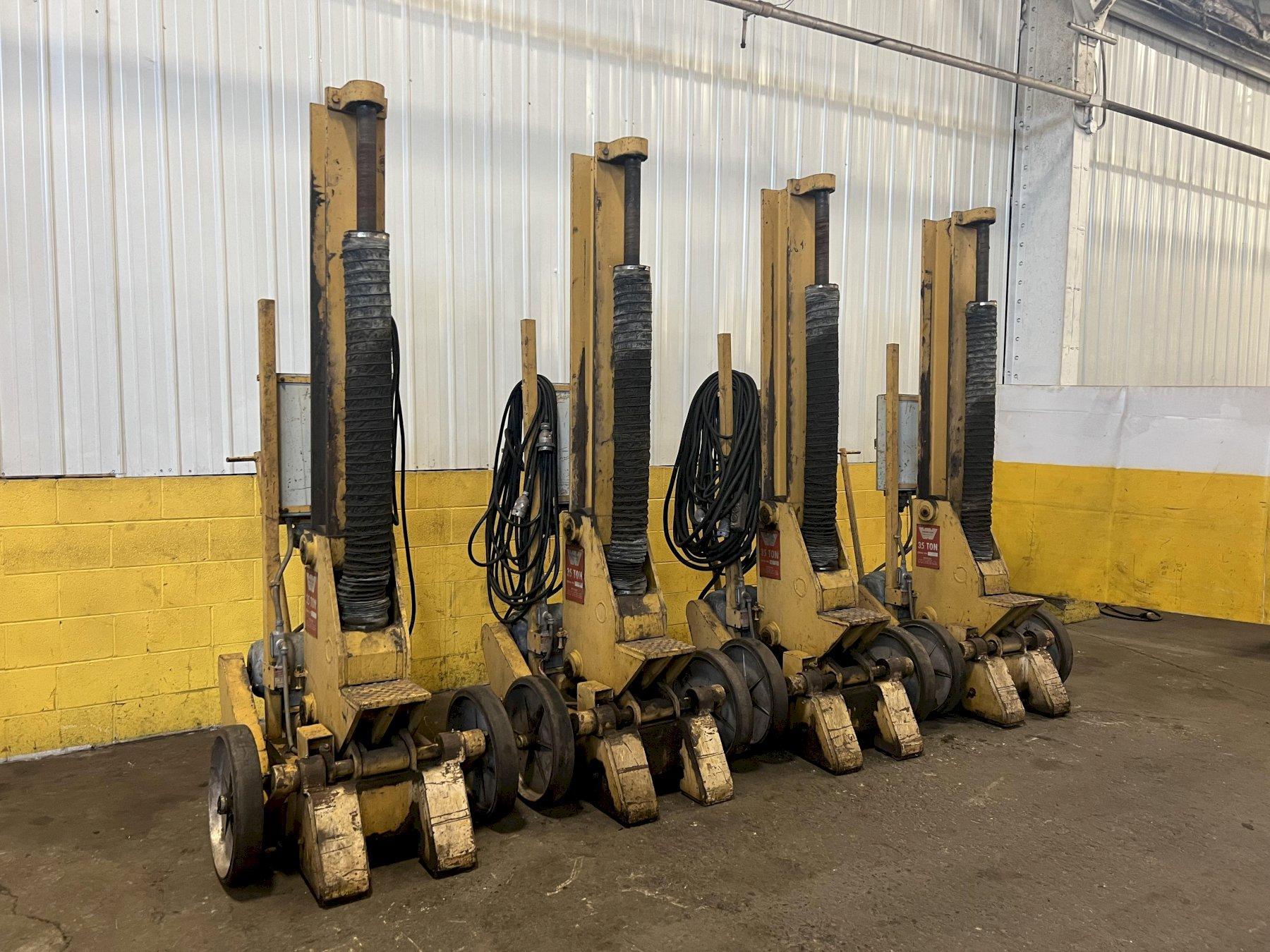 (4) 35 TON WHITING POWER PORTABLE ELECTRIC RAIL CAR LIFT JACKS: STOCK ...