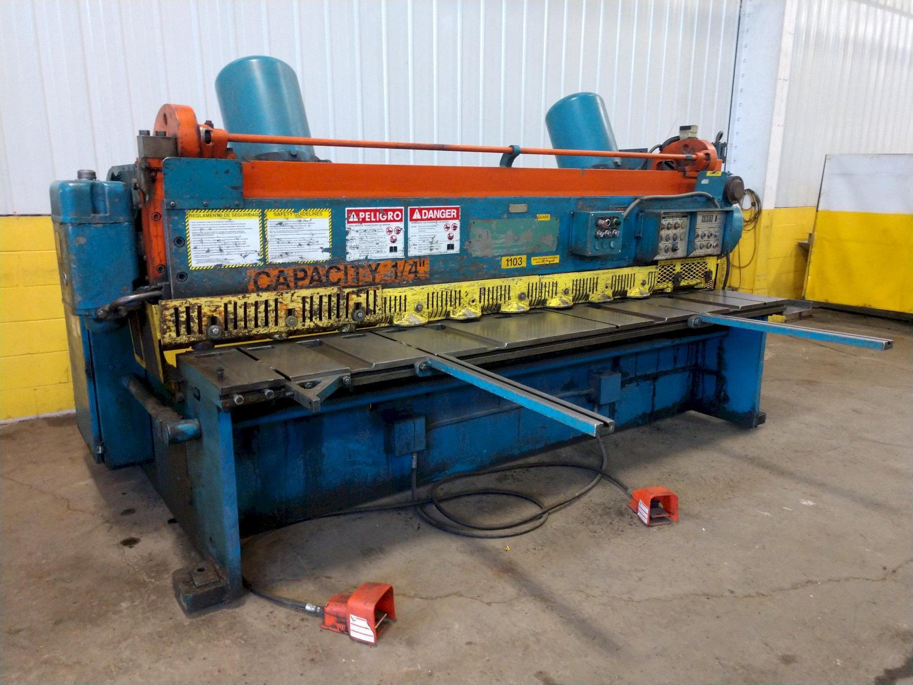 10′ X 1/4″ CINCINNATI MODEL 1810 “AUTO-SHEAR” POWER SQUARING SHEAR ...